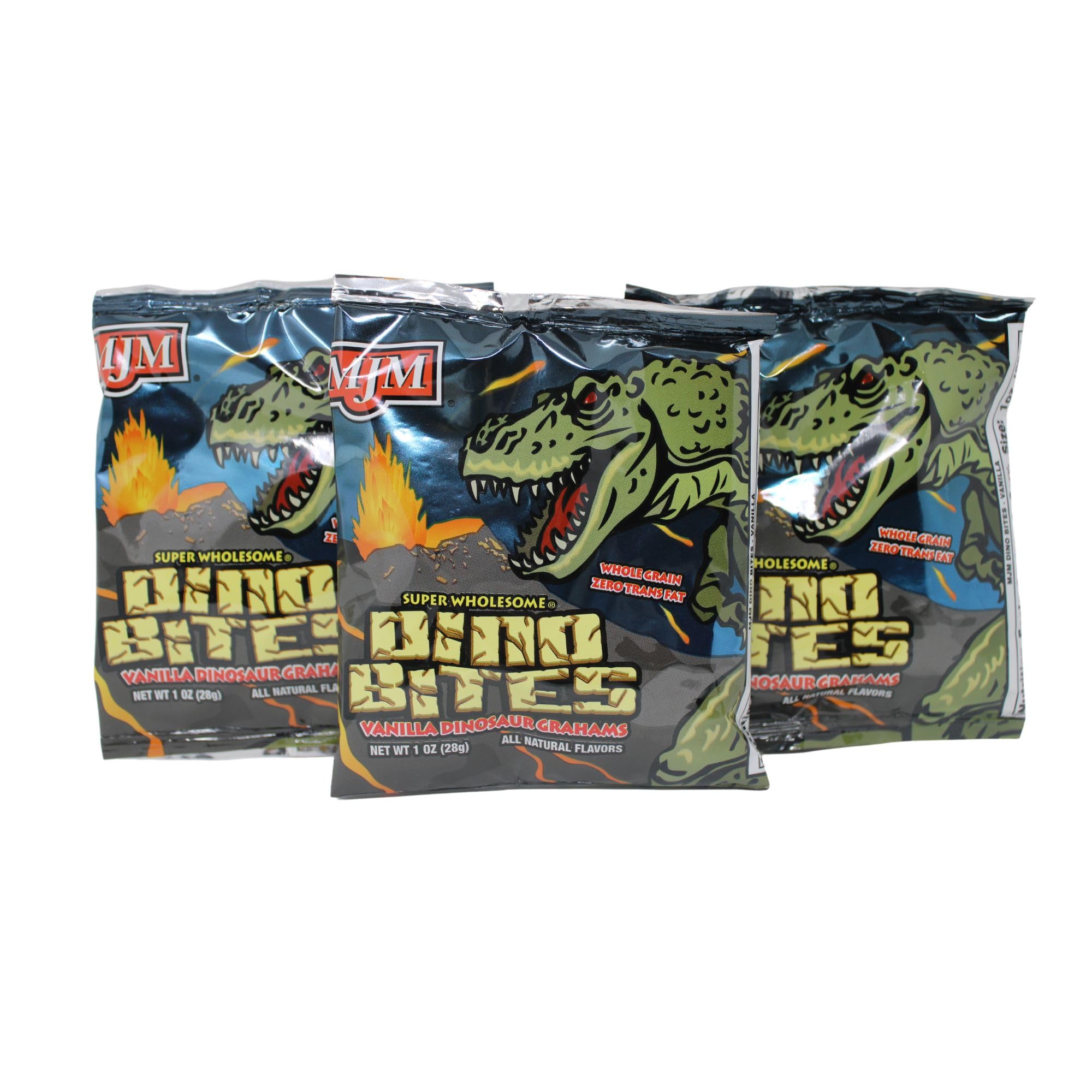 Amazon.com: MJM Dino Bites Vanillas Grahams - Case of 25 Packs | Snack ...