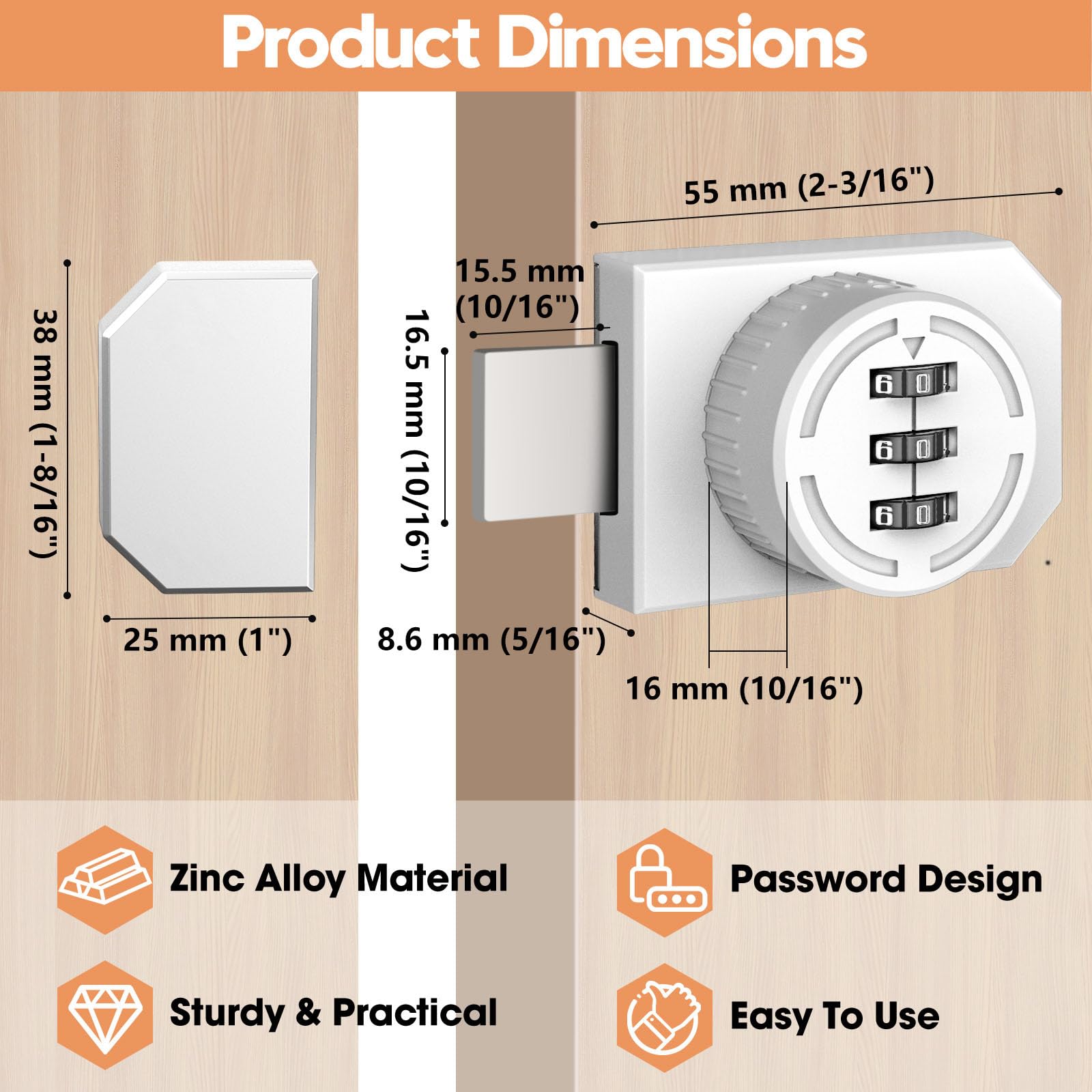 Snapklik.com : Mixizigoz Adhesive Cabinet Door Locks, Sturdy Keyless ...