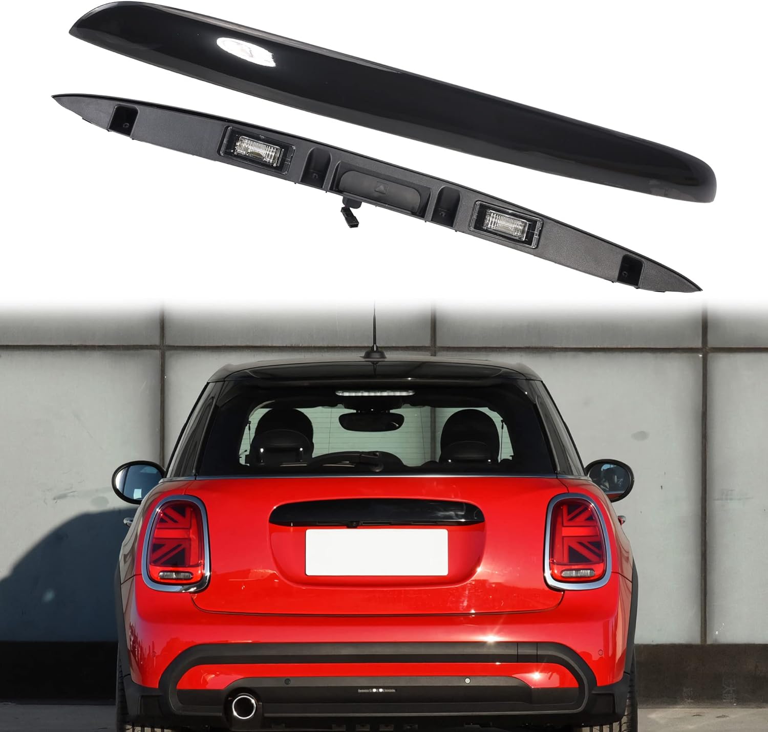 Amazon.com: Black Rear Trunk Hatch Handle with Lamp, Trunk Liftgate ...