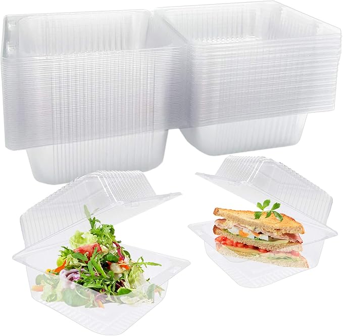 Amazon.com: OJYUDD 50 Pcs Clear Plastic Take out Containers,Square ...