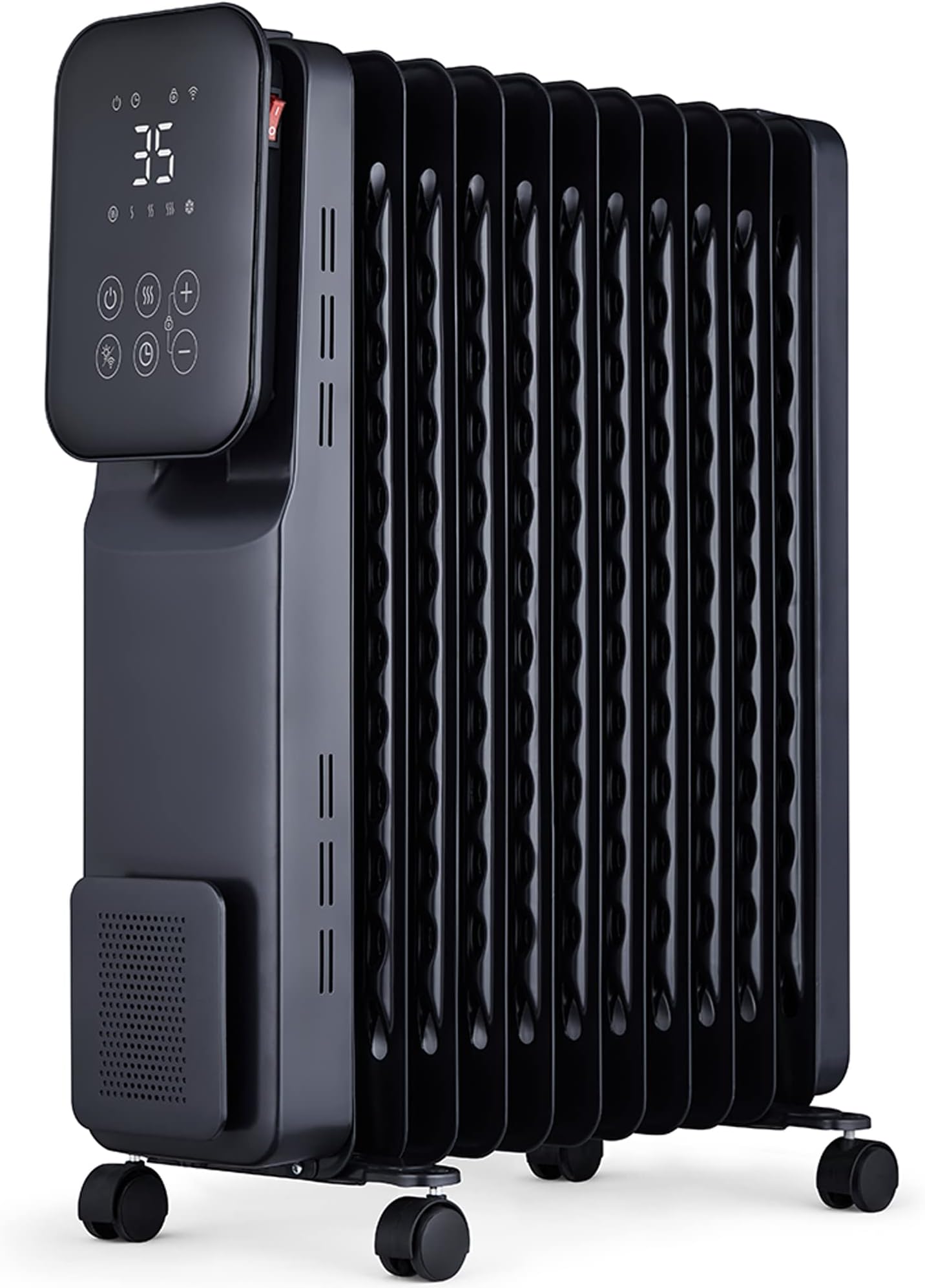 AMOS 11-Fin 2500W Oil Filled Radiator Wi-Fi Smart App Enabled & Remote ...