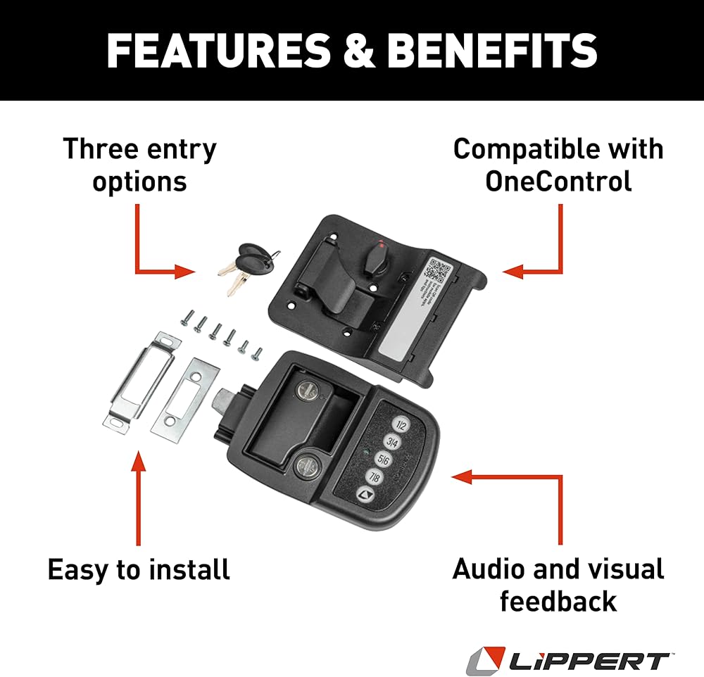 Lippert Keyless RV Door Lock with 60' Bluetooth Global | Ubuy