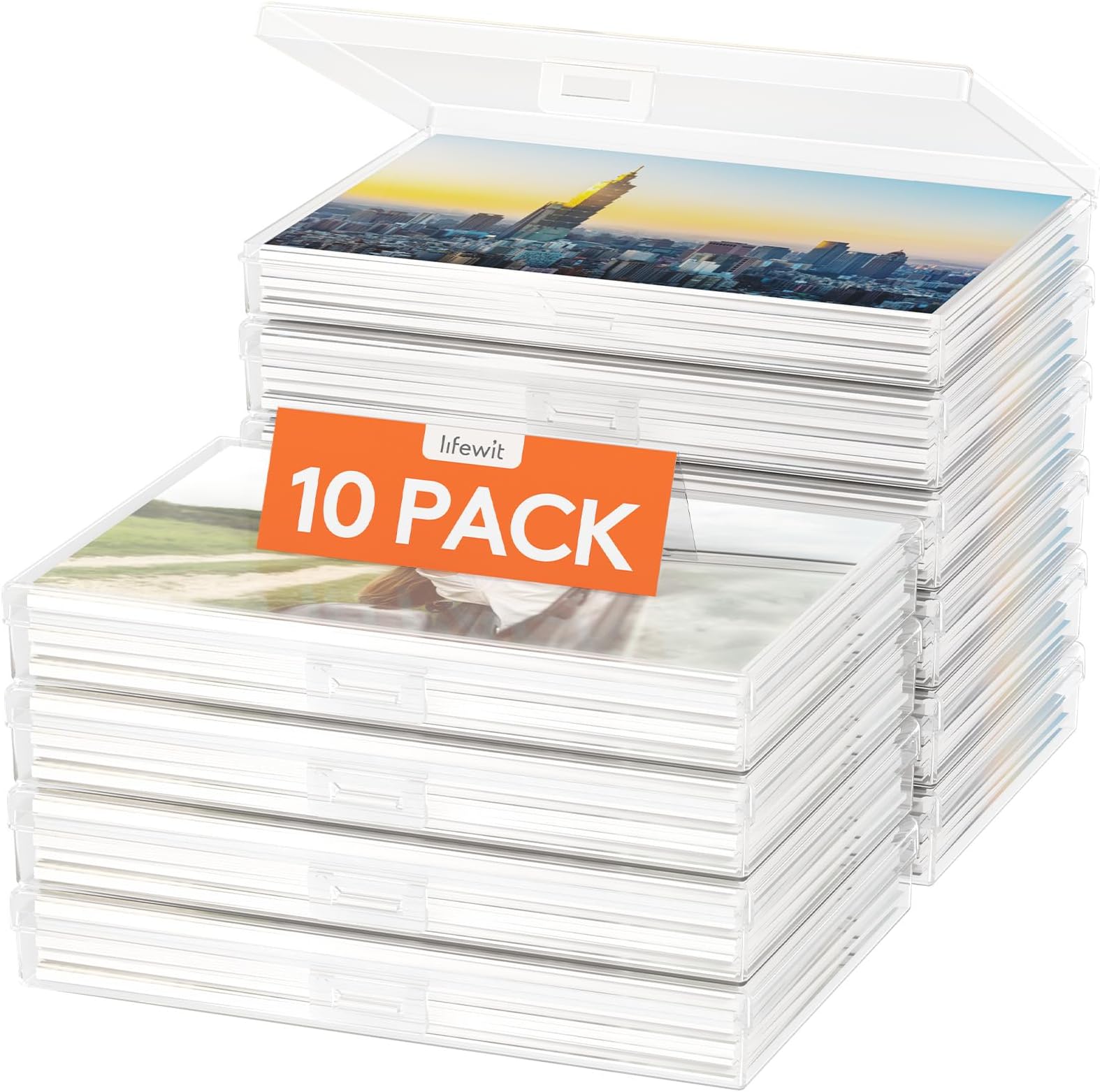 Amazon.com: Wnaldc Modern 5x7inch Photo Storage Box with 6 Inner Cases ...