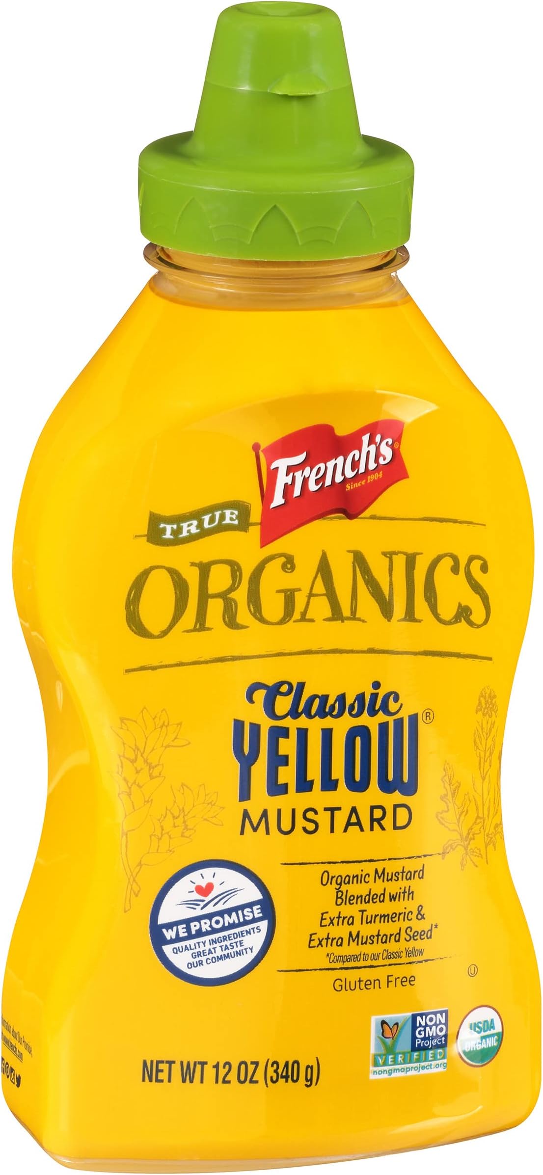 Amazon.com : French's True Organics Classic Yellow Mustard, 12 oz (Pack ...