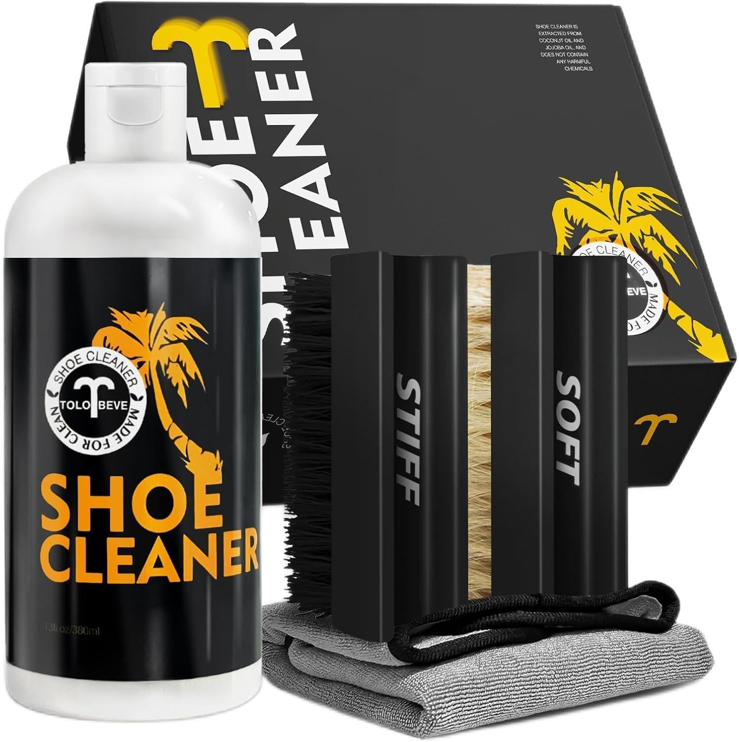 Amazon.com: Tolobeve Shoe Cleaner Kit, 13Oz Sneaker Cleaning Kit, White ...