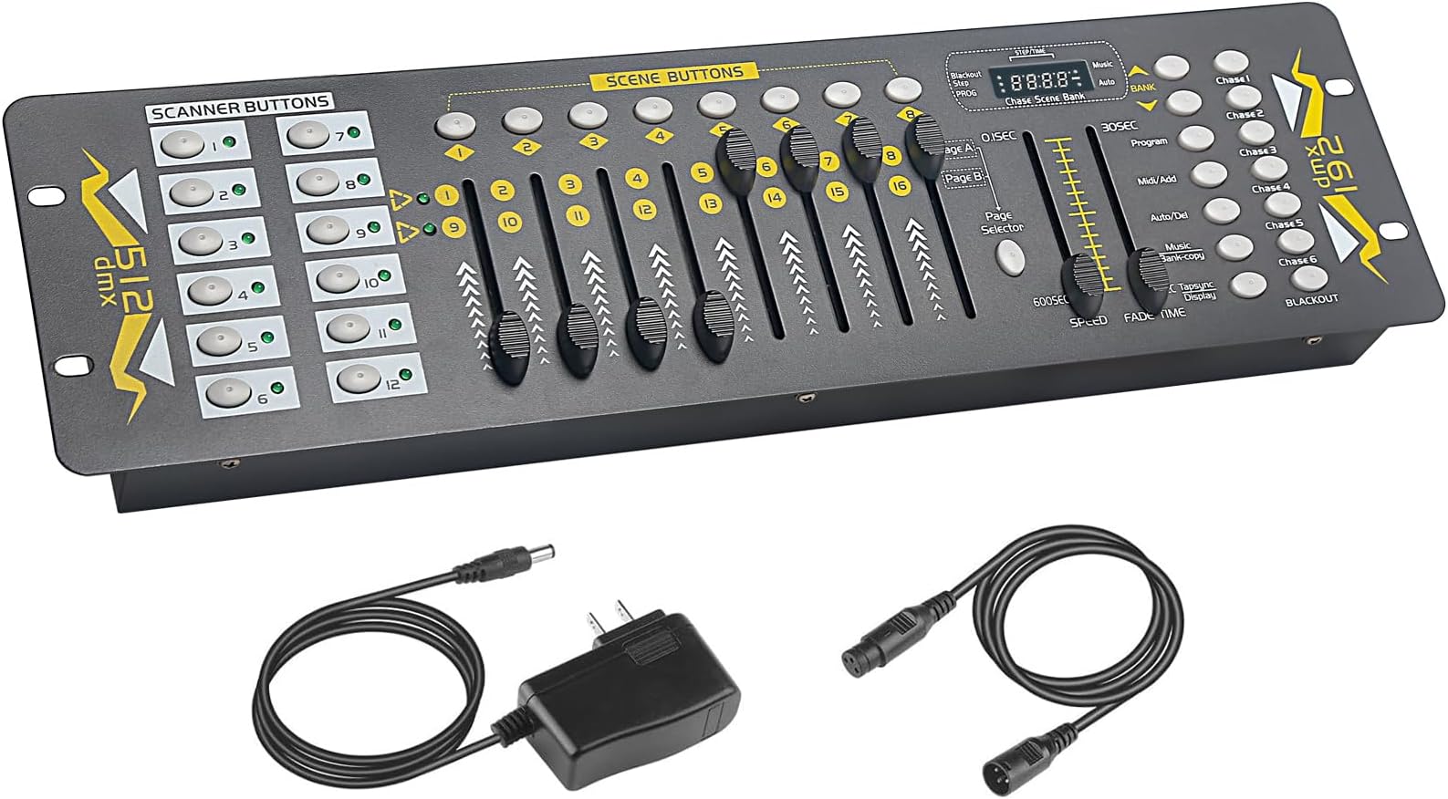 Amazon.com: Dmx Console,Universal DMX-512 Controller 192 DMX 512 Stage ...