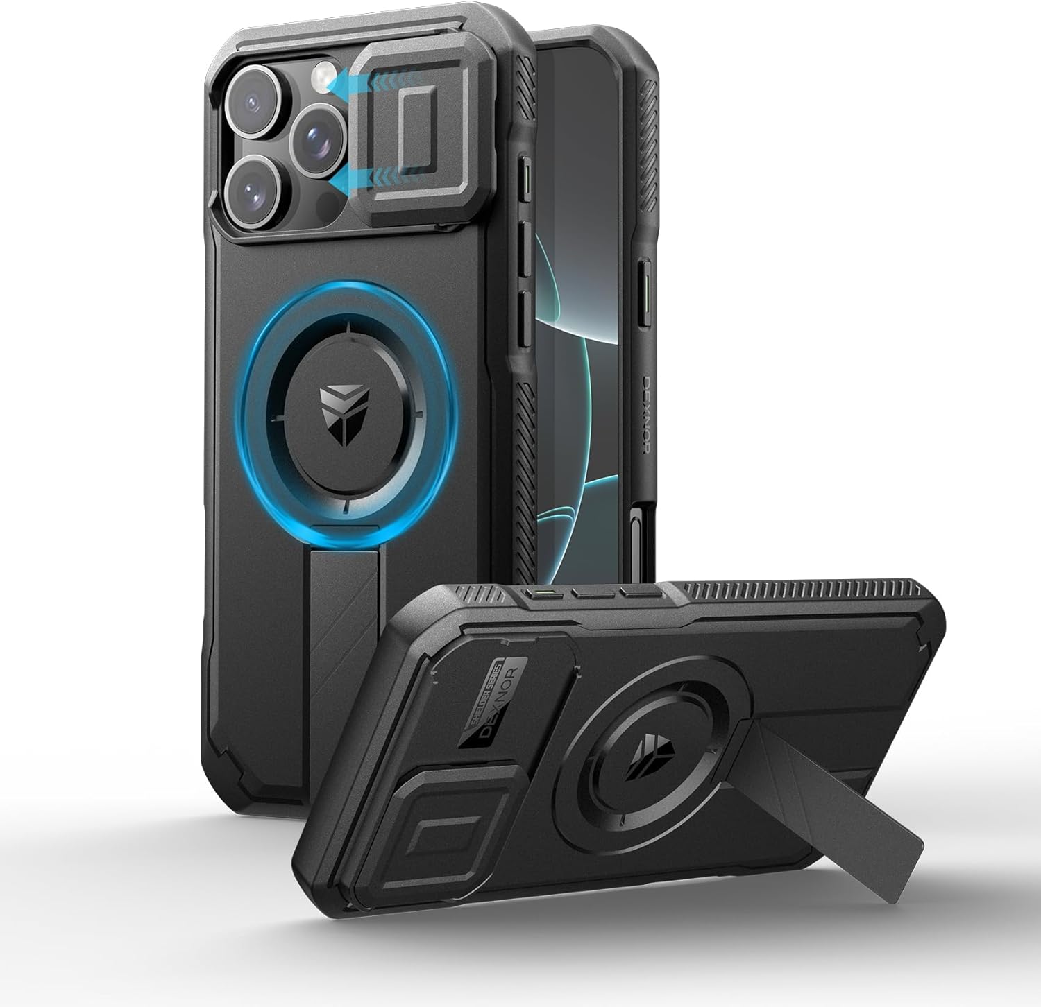 Dexnor for iPhone 16 Pro Max Case with Slide Camera Cover & Adjustable Kickstand, Magnetic ...