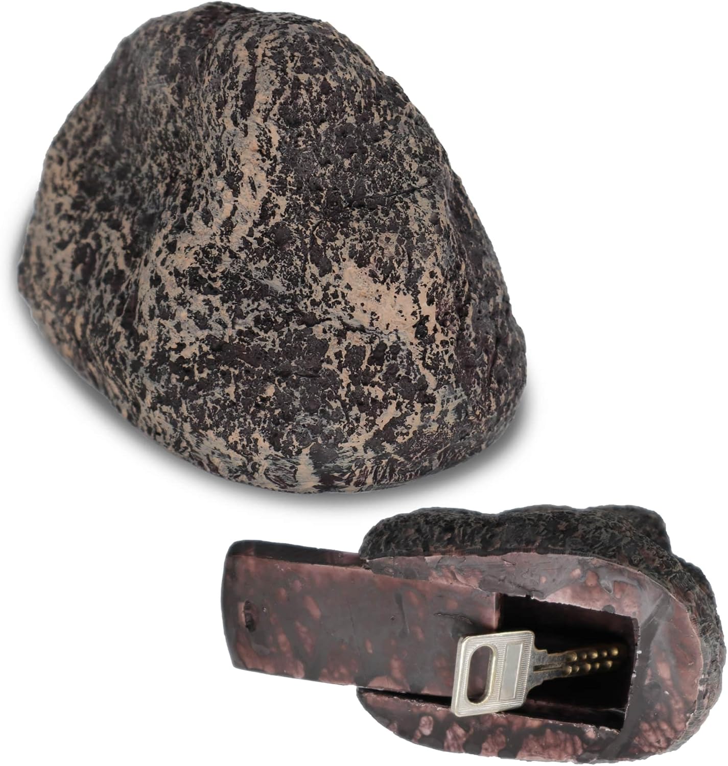 Amikdis Hide a Key Fake Rock Outdoor Weatherproof Faux Stone Key Hiders ...