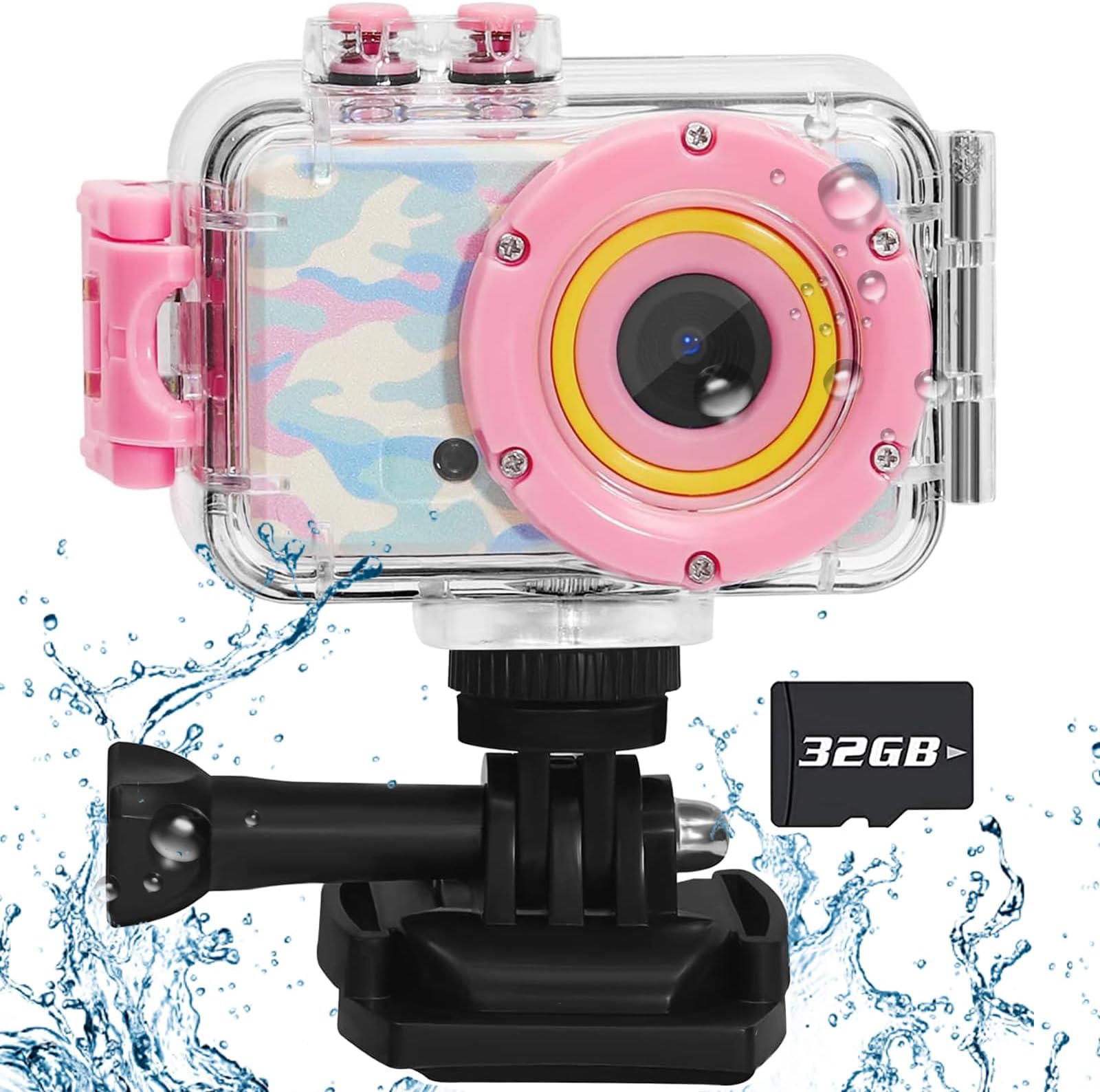 Amazon.com : PROGRACE Kids Waterproof Camera Girls - Kids Video Camera ...