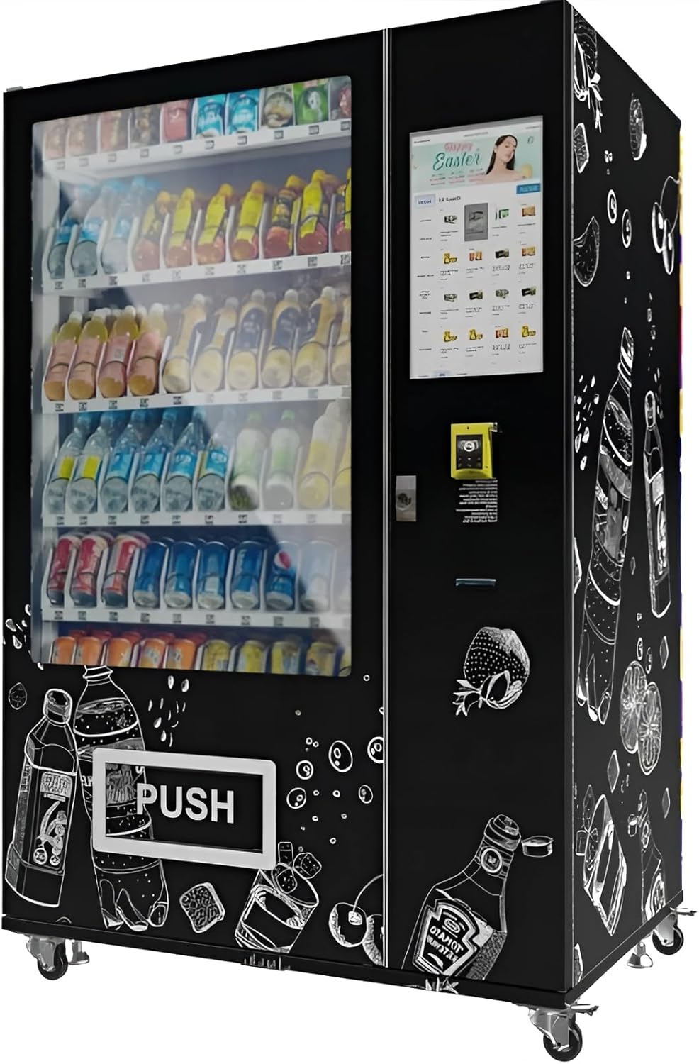 Amazon.com: Combo Vending Machine with Dual Zone Temp Control Snack ...