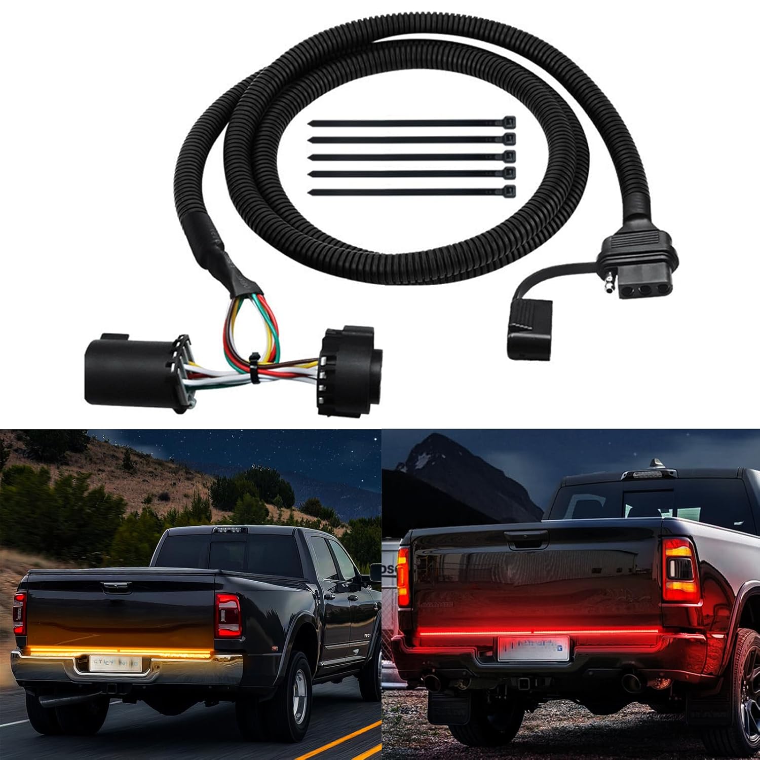 Amazon.com: 55384 Replacement USCAR 7 Pin to 4 Pin Trailer Wiring ...