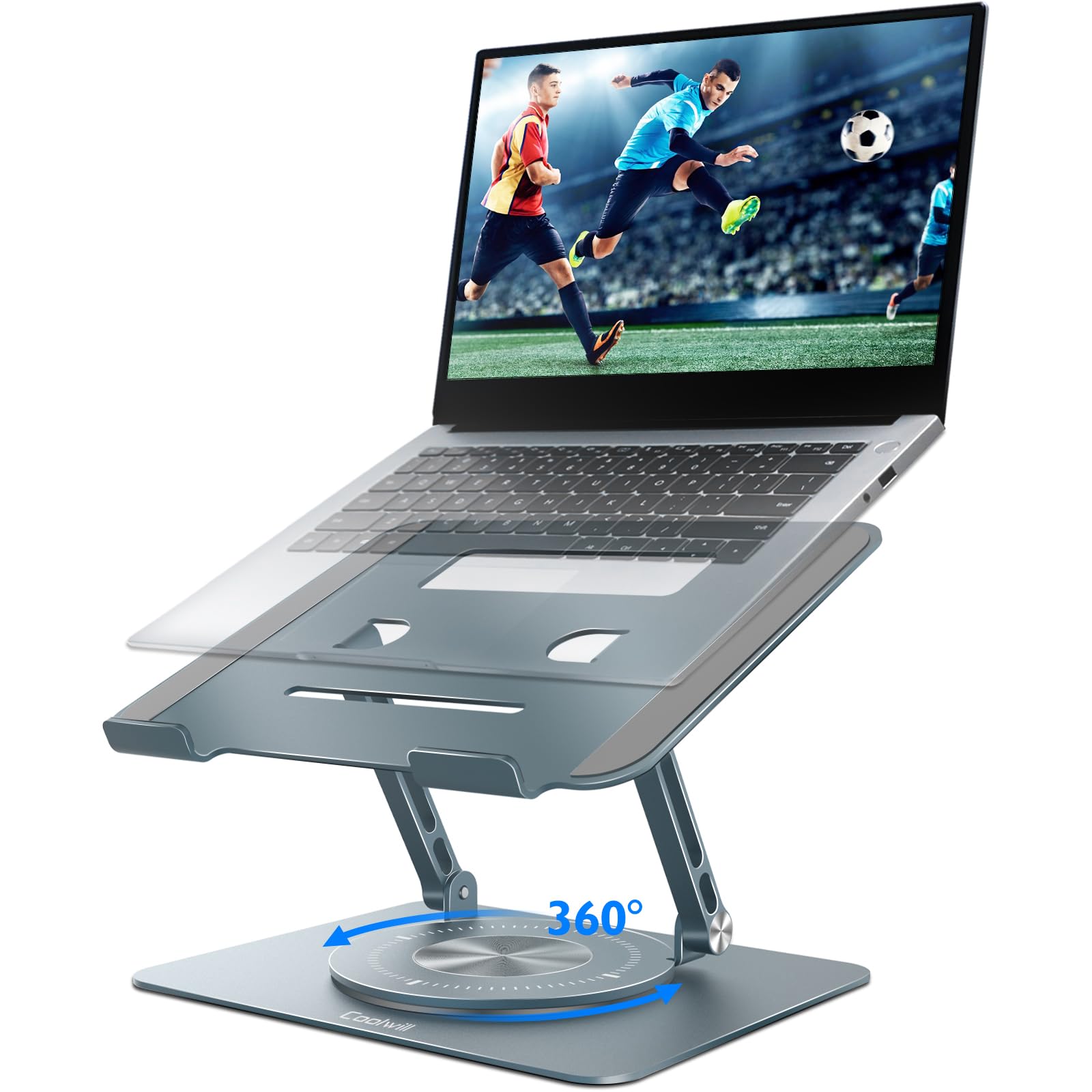 Amazon.com: Coolwill Laptop Stand 360 Rotating, Ergonomic Laptop Stand ...