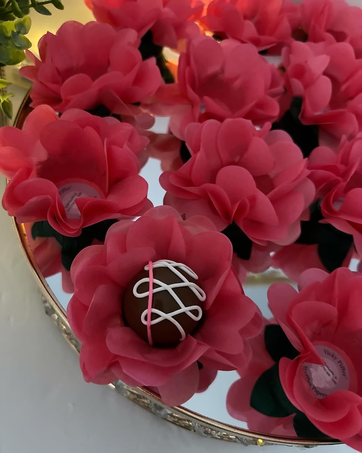 Amazon.com: Flower Wrappers to Hold Chocolates, Truffles Wrappers, Cup ...