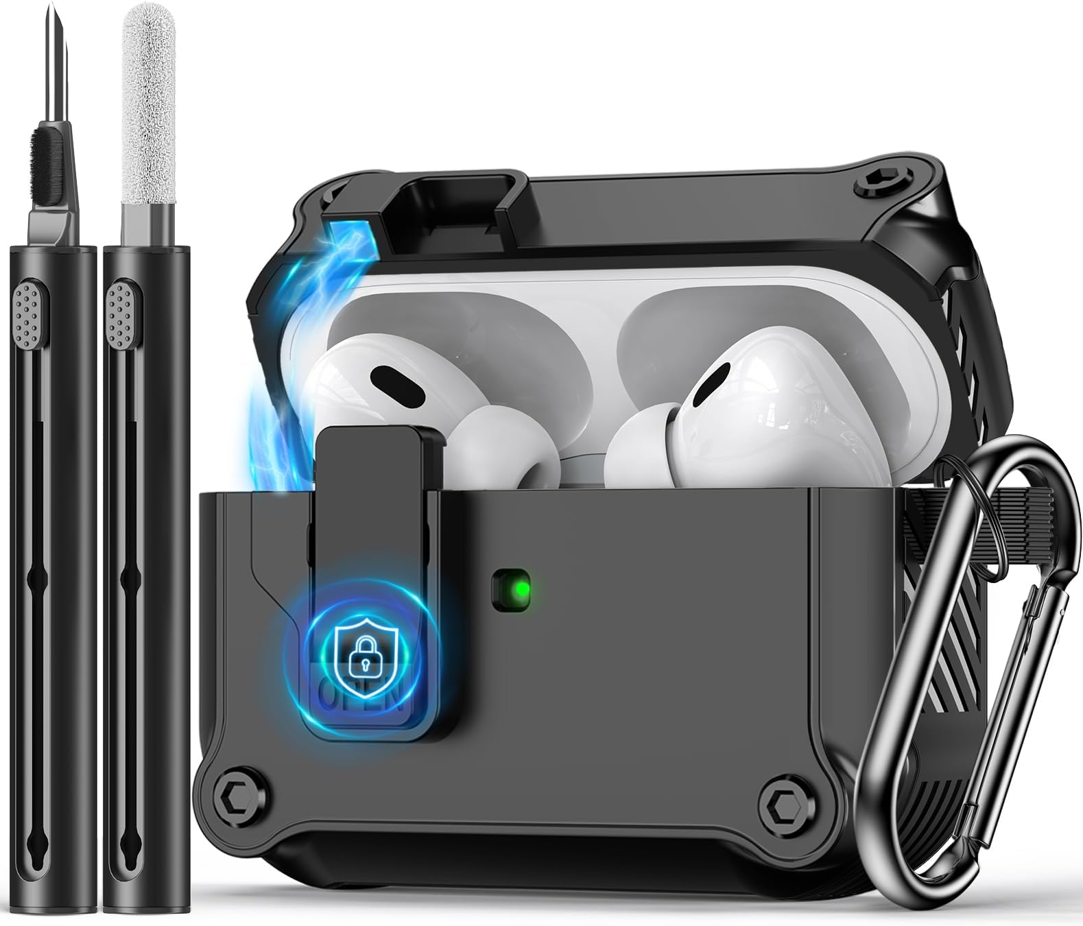Amazon.com: AirPods Pro Case, Full-Body Rugged Protective Cover ...