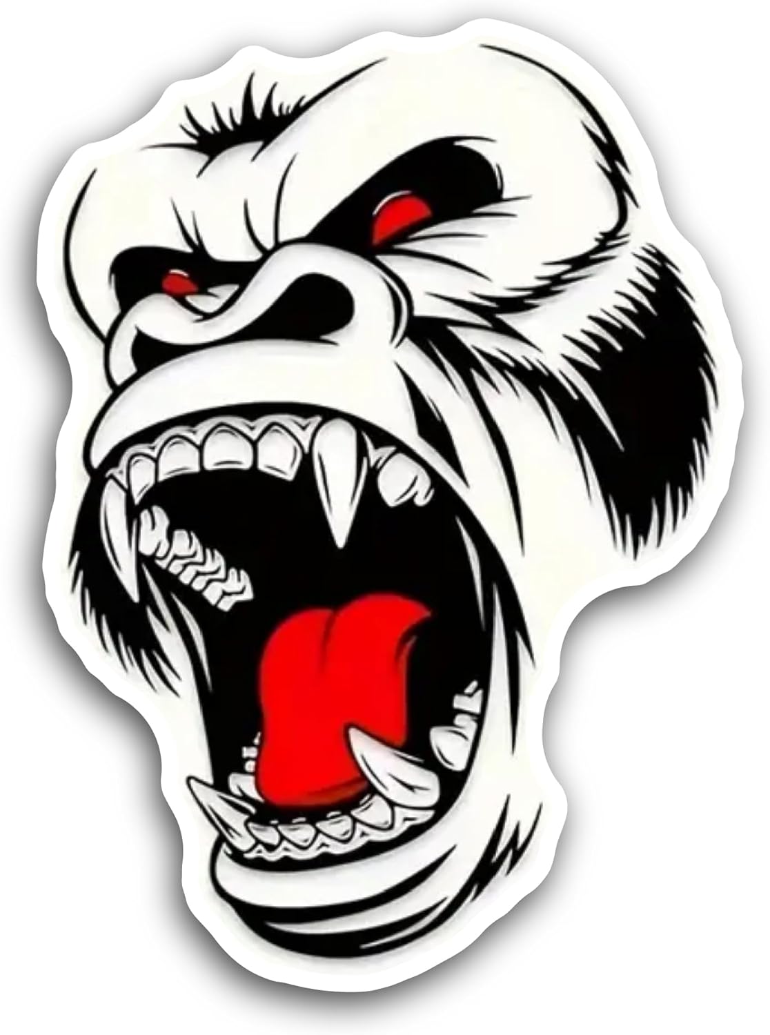 Amazon.com: 2 (Pieces) 3" and 5" Angry Gorilla Sticker, Waterproof ...