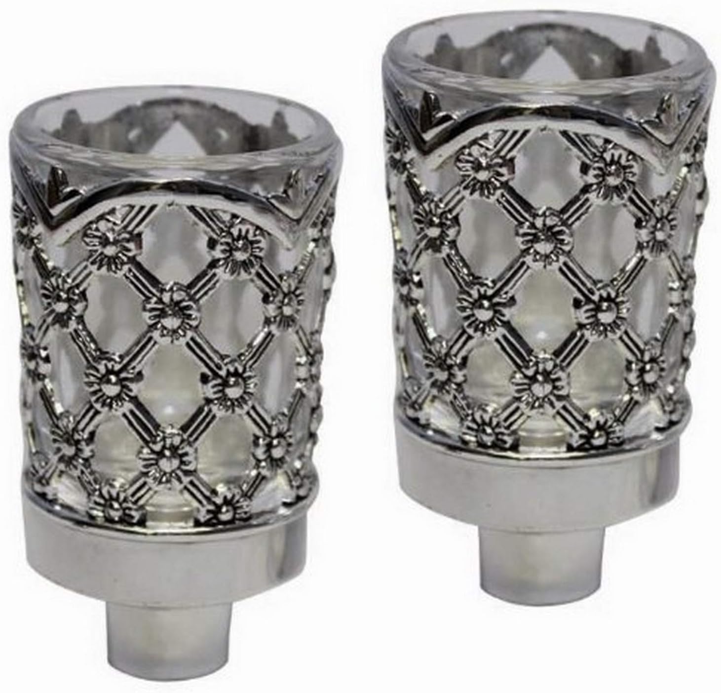 Amazon.com: Glass Amethyst Taper Candle to Votive Candle Adapter - Set ...