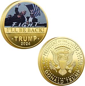 Amazon.com: Donald Trump 45th 47th President Gold Plated Challenge Coin ...