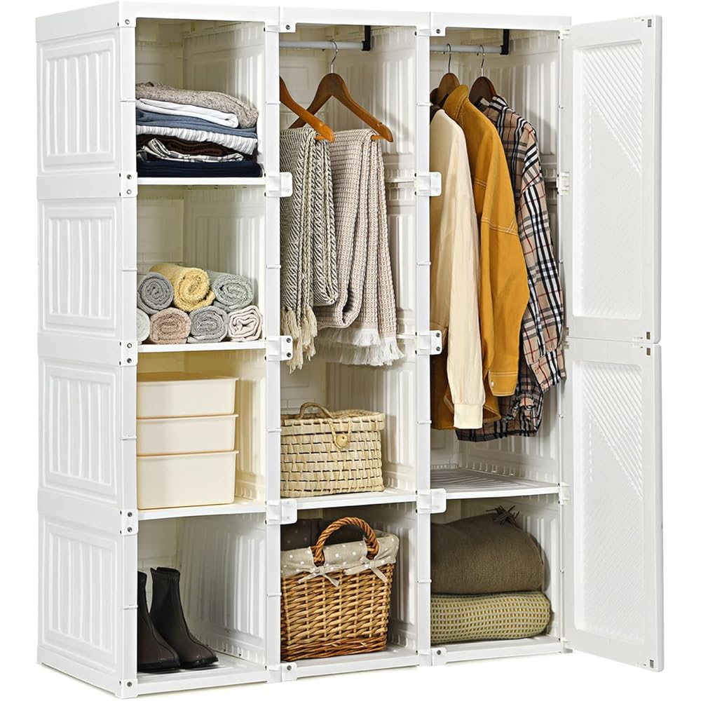 $28/mo - Finance Tangkula Portable Wardrobe Closet, Foldable Clothes ...