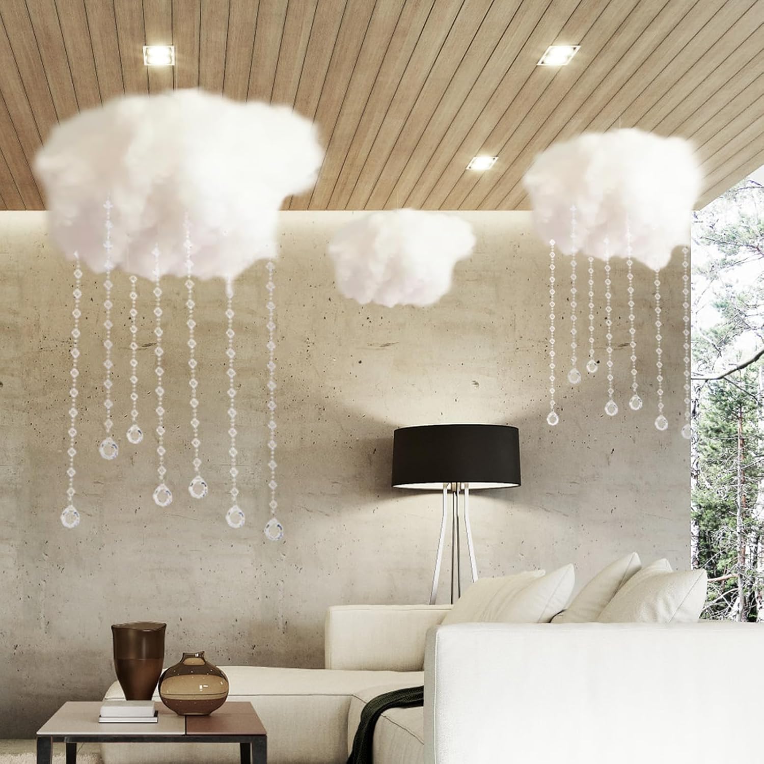 Amazon.com: 18 Pcs Artificial Cloud Props Ceiling Cloud Decorations ...