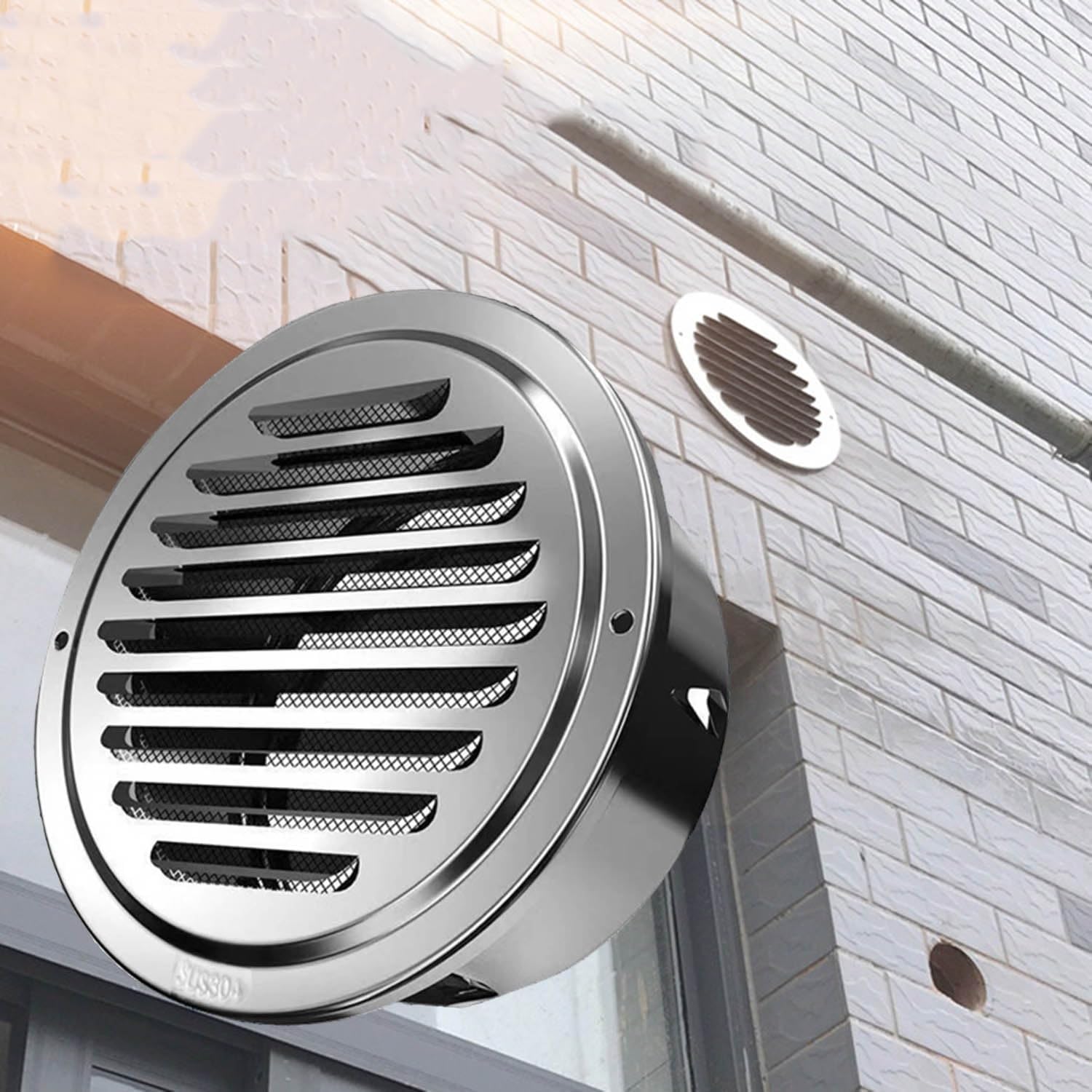 Amazon.com: Louvered Grille Cover Vent Hood Ducting Ventilation Outlet ...