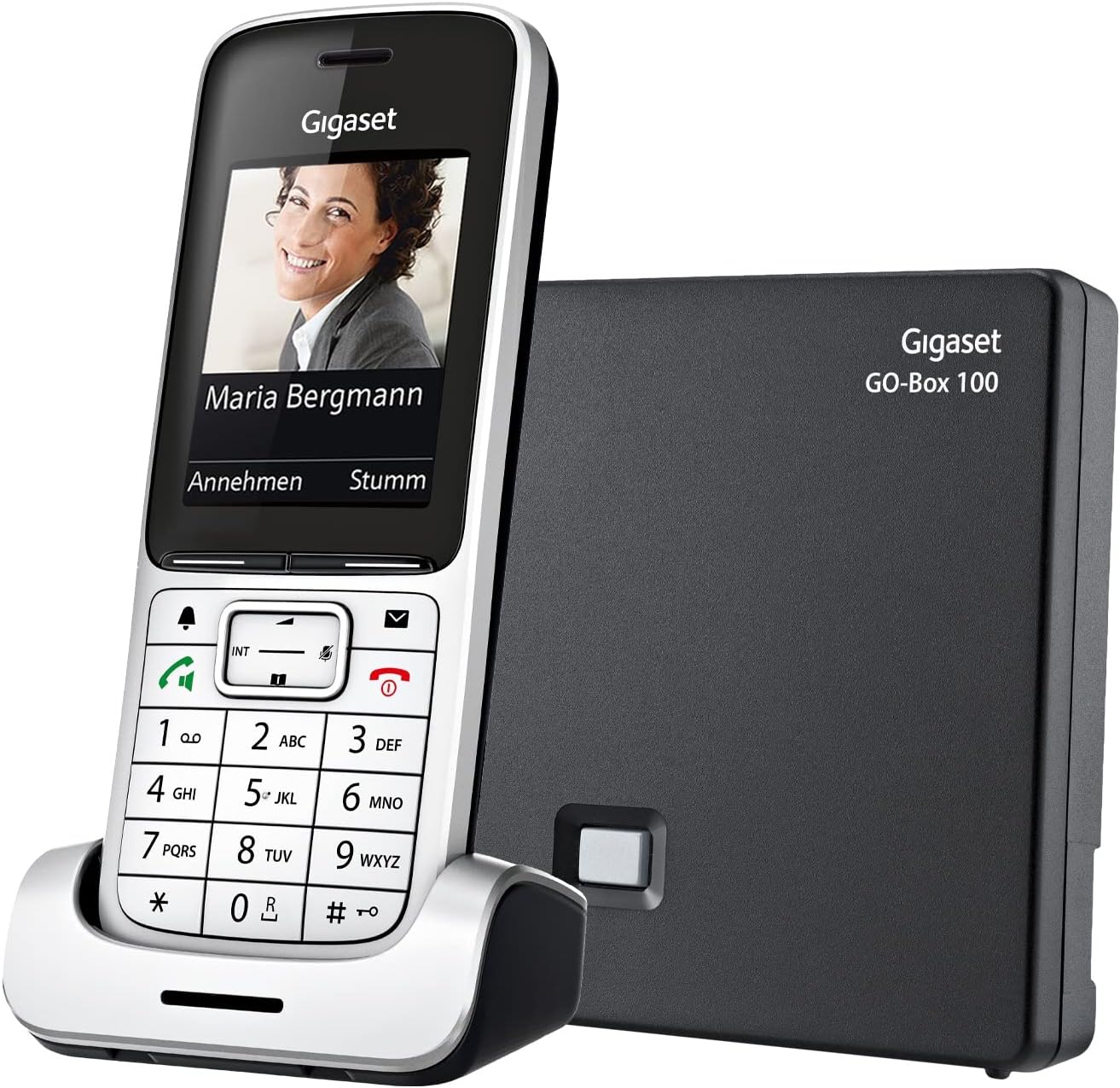 Gigaset SL450A GO - Schnurloses Analog & VoIP DECT-Telefon mit ...