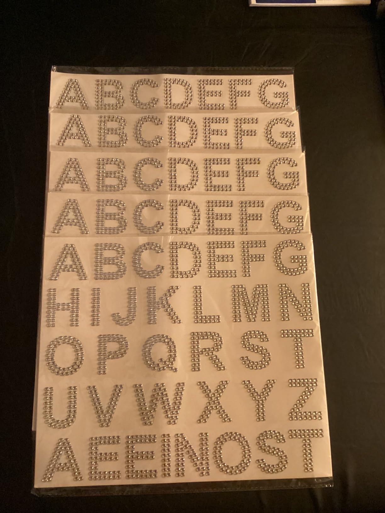 Amazon.com: 170 Pieces Rhinestone Letters Stickers, 5 Sheets Glitter ...