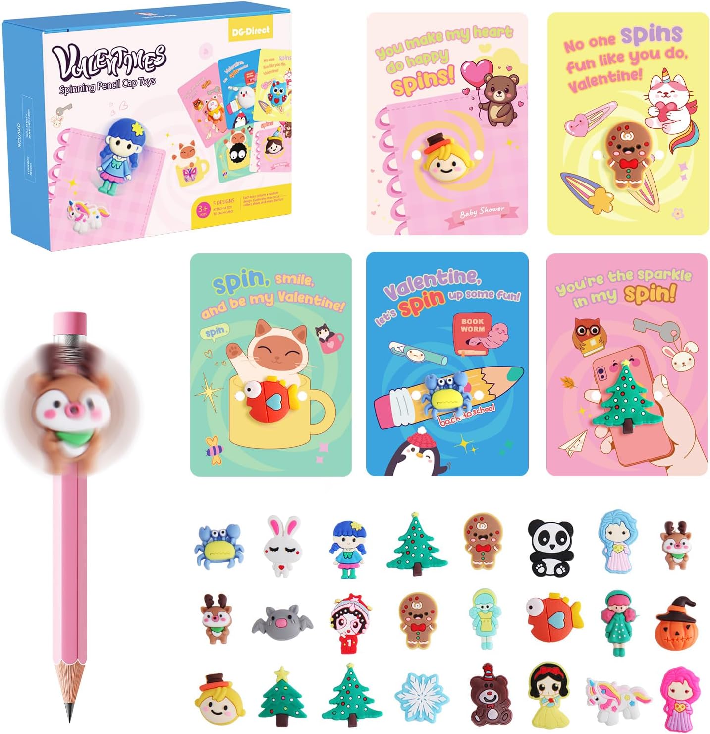 Amazon.com: DG-Direct 30 Pack Valentines Day Gifts for Kids, Valentines ...