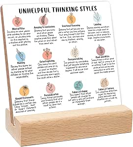 Amazon.com: Guawubiang Mental Health Unhelpful Thinking Styles Sign ...