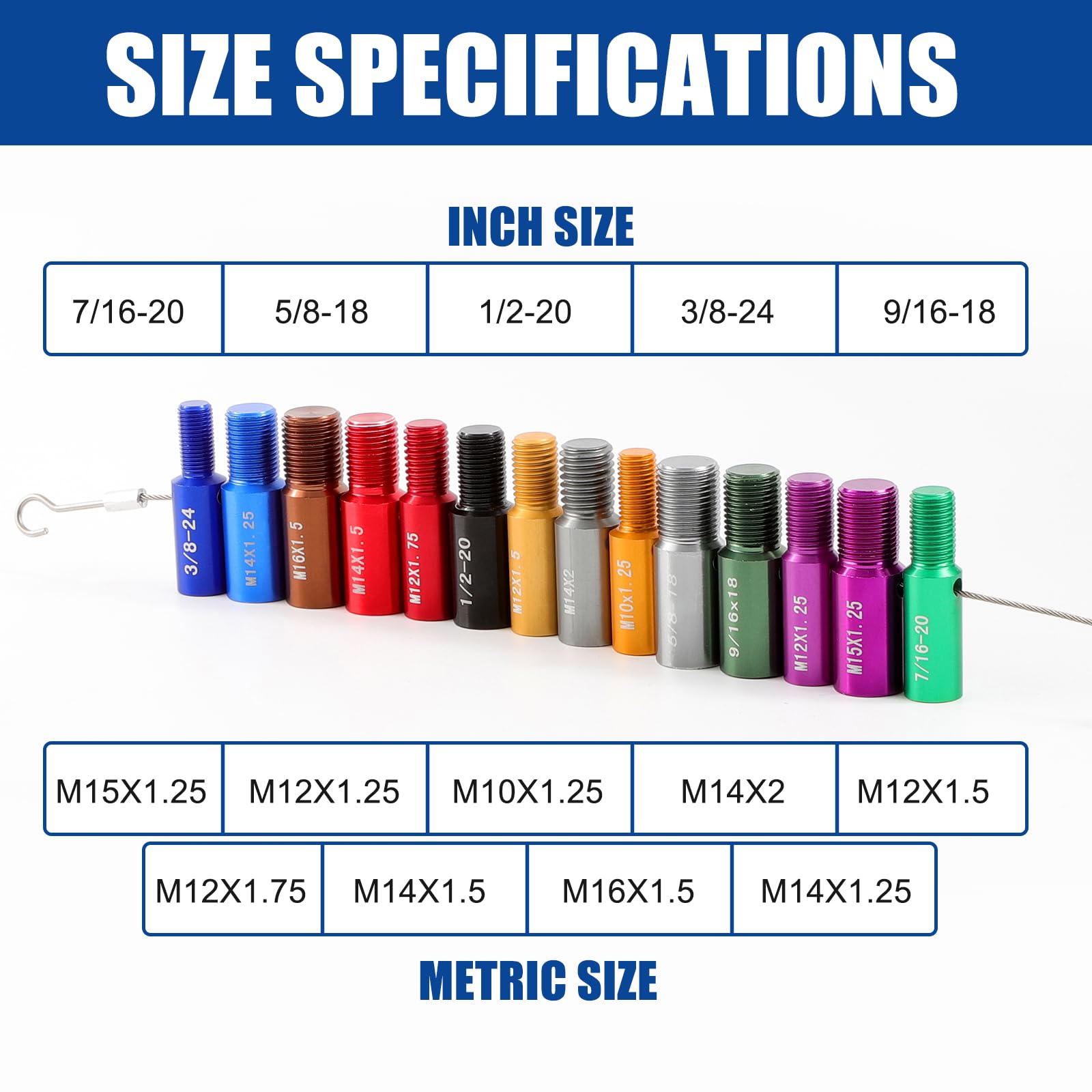 Snapklik.com : Nut And Bolt Thread Checker Set 28 Car Commonly Used ...
