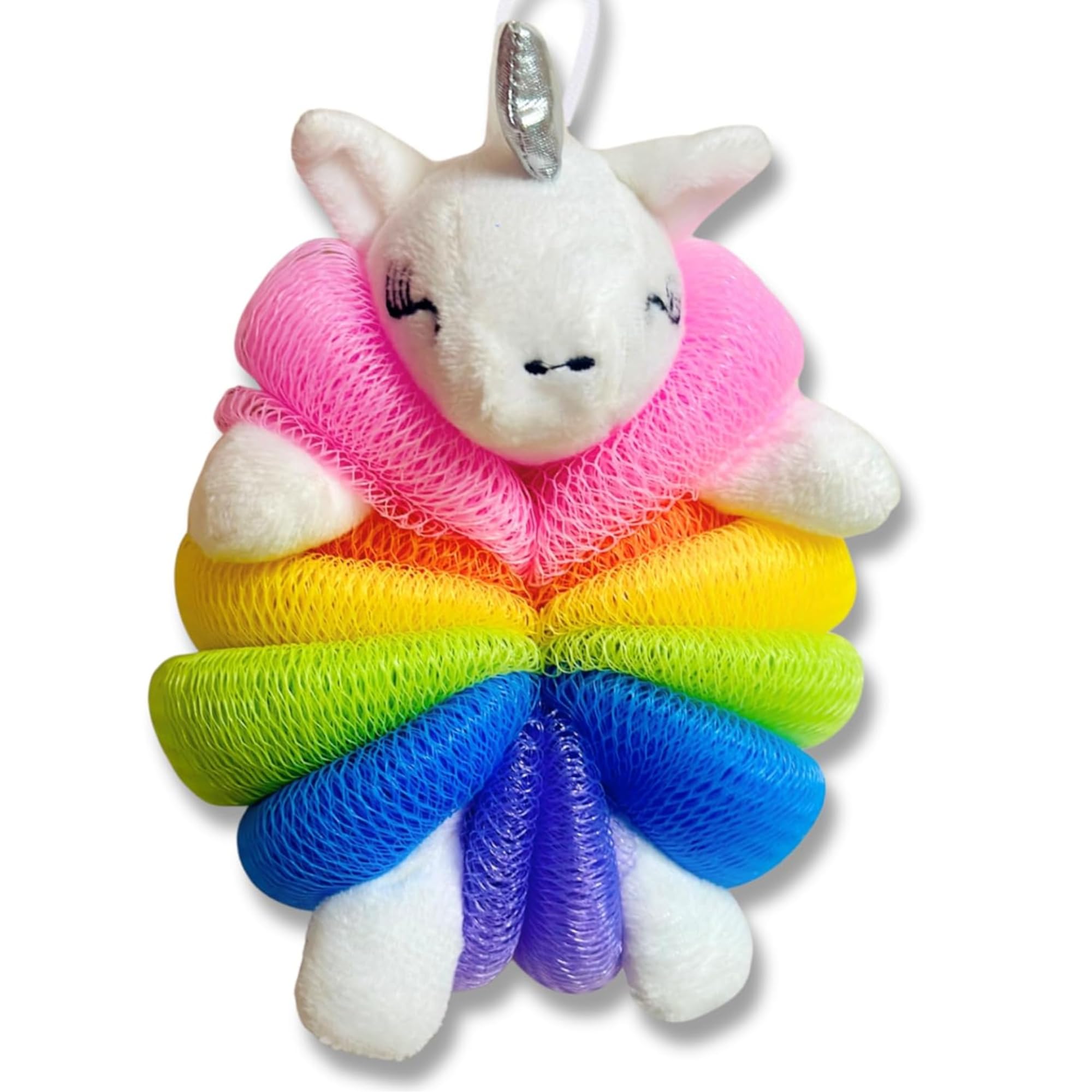 Amazon.com: Cute Bath Sponge Loofah for Kids - Soft Mesh Body Pouf ...