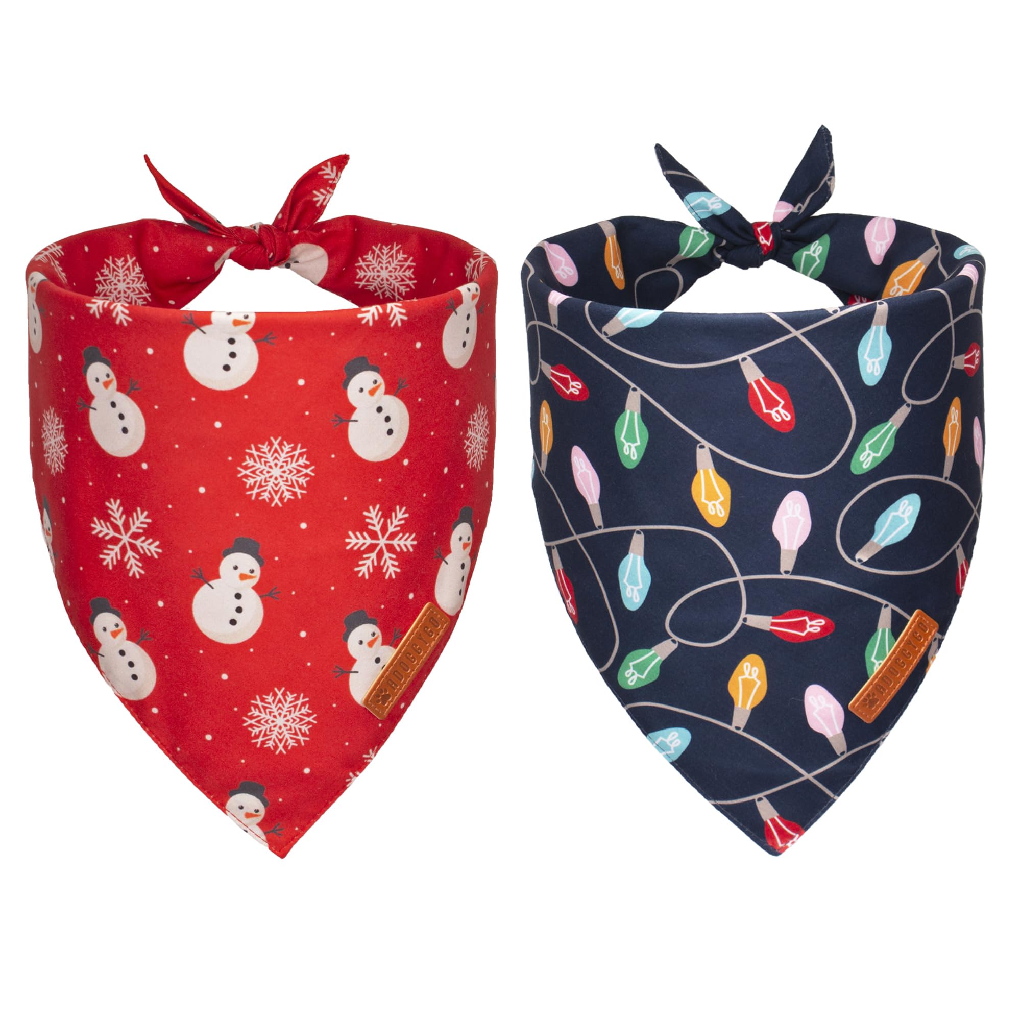 Amazon.com : ADOGGYGO Christmas Dog Bandana, Snowman Xmas Dog Scarf ...