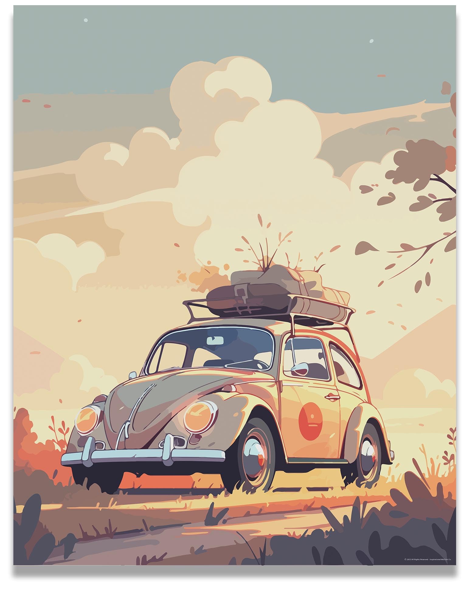 Amazon.com: Inspirational Wall Art Co. - Groovy | Retro Volkswagen ...