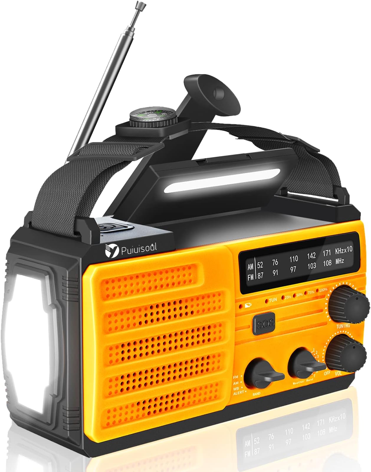 Amazon.com: Upgraded 10000mAh/37000mWh Emergency Hand Crank Radio AM/FM ...