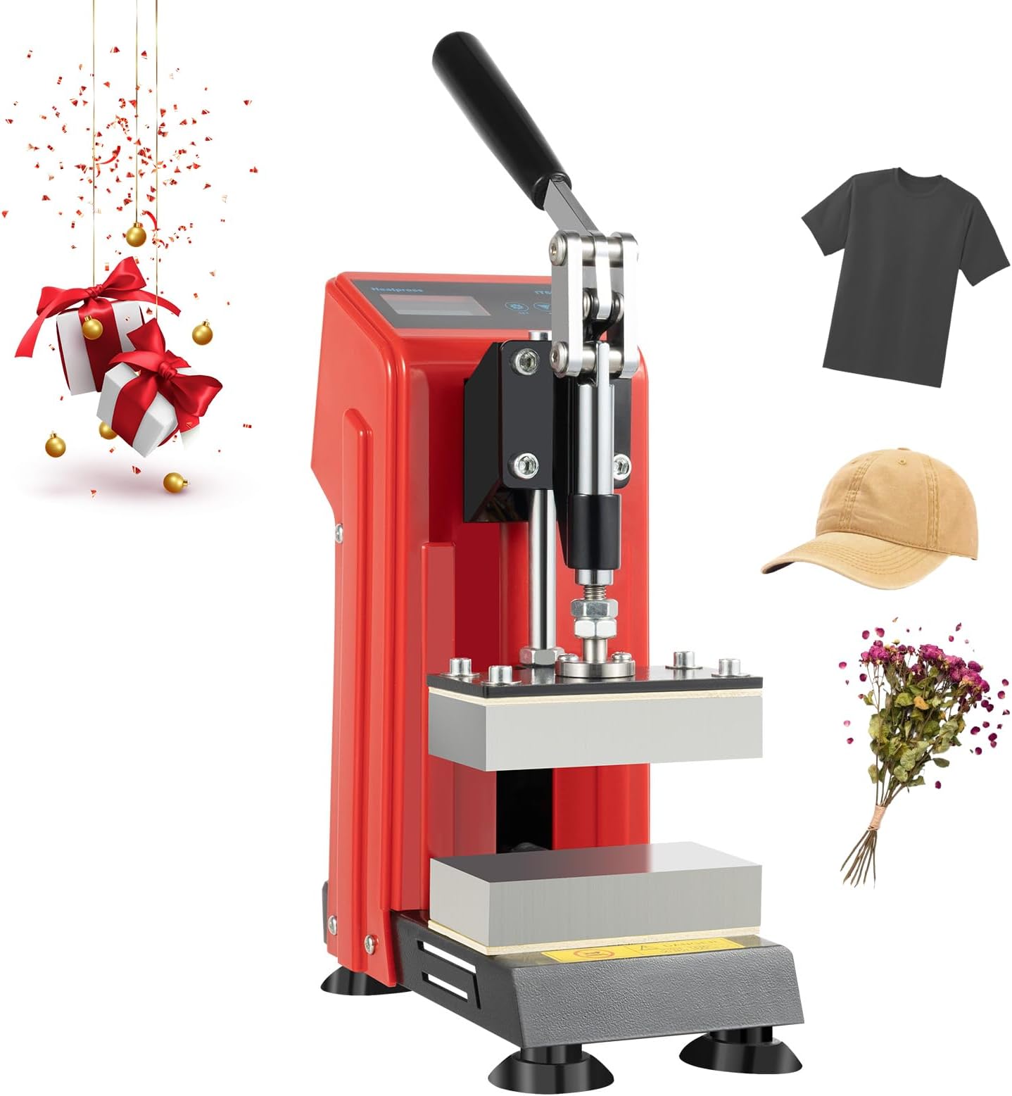 Amazon.com: Manual Heat Press Machine with LCD Controller 2x5 Inch 400W ...