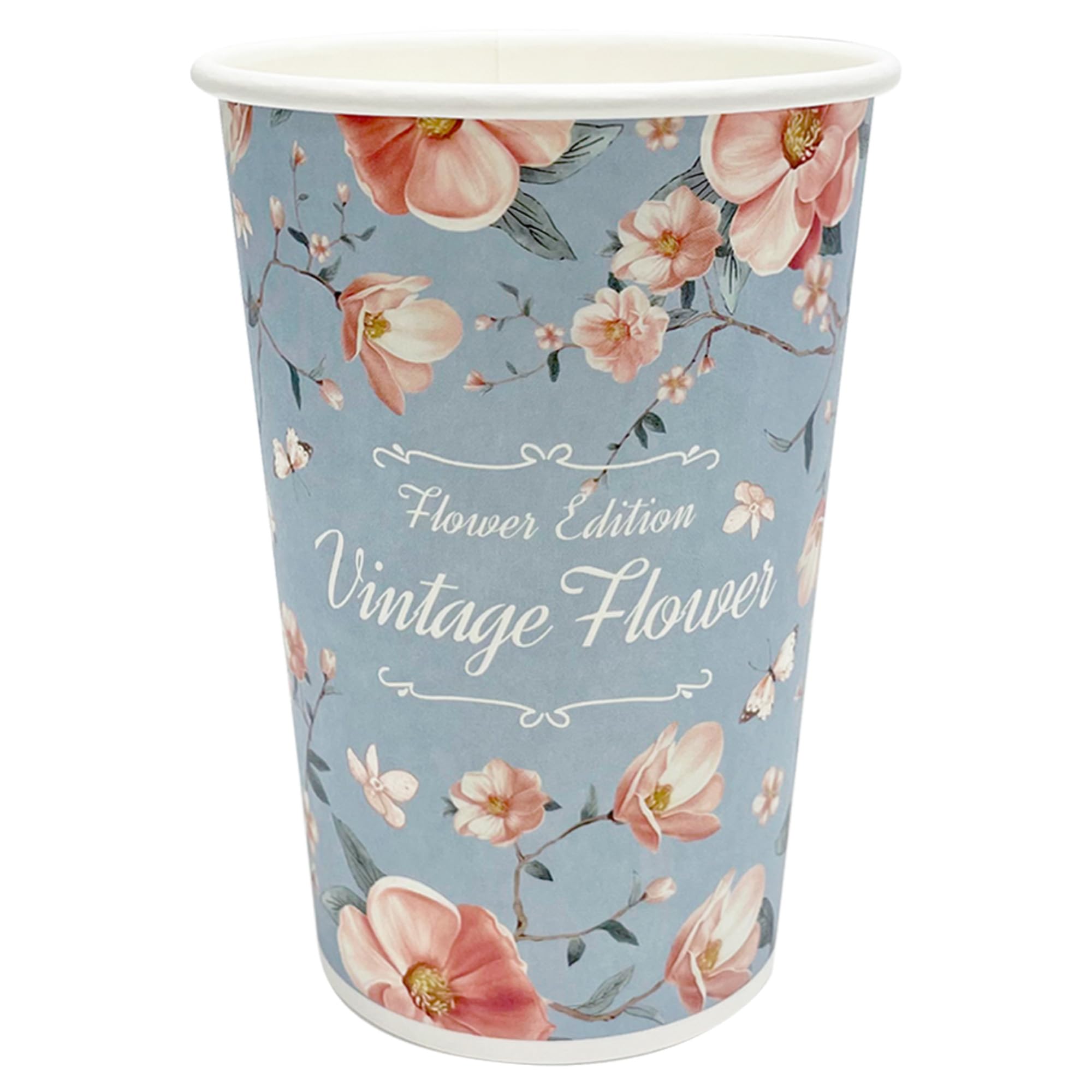 Amazon.com: ONETIMEPACK Vintage Floral Paper Cups for Hot Cold Drinks ...