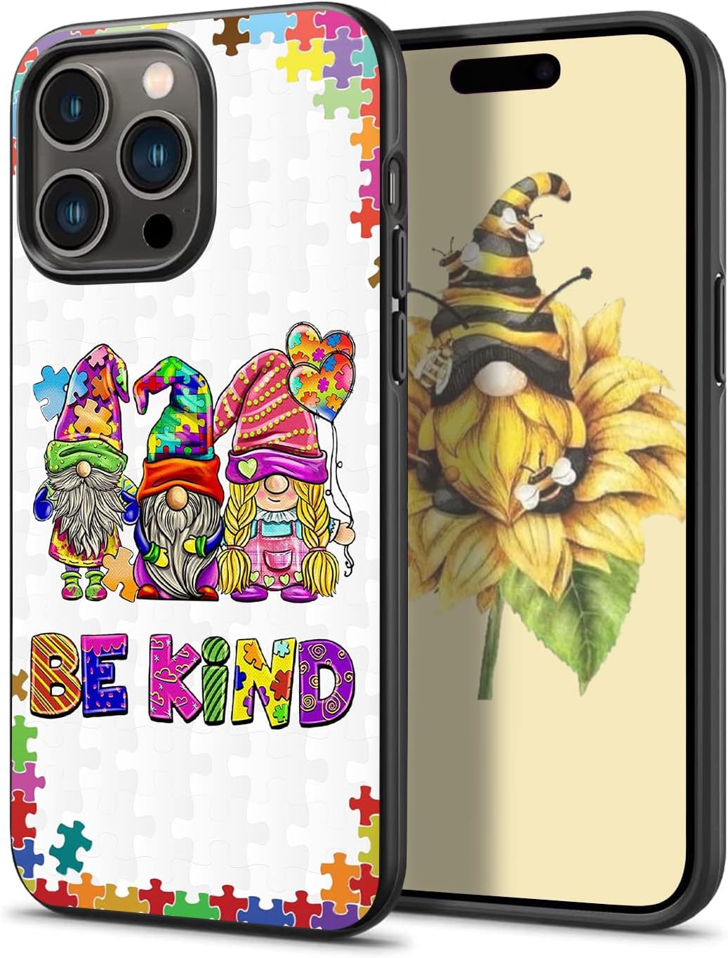 Amazon.com: Inspirational Rainbow Autism Gnomes Be Kind Phone Case ...