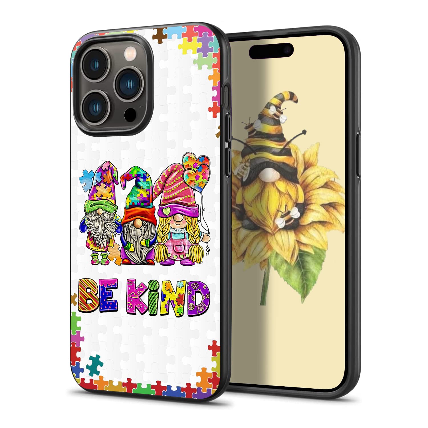 Amazon.com: Inspirational Rainbow Autism Gnomes Be Kind Phone Case ...