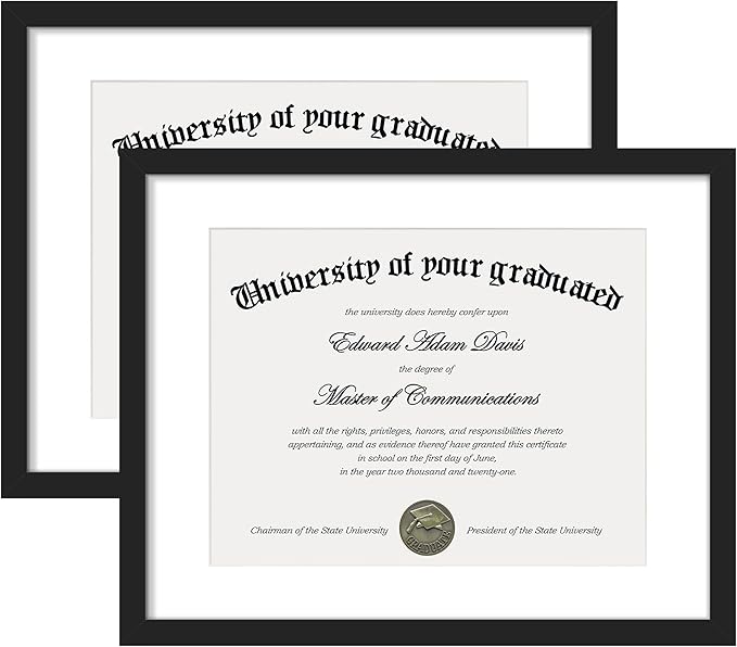 Amazon.com - upsimples 11x14 Diploma Frame with Clear Plexiglass ...