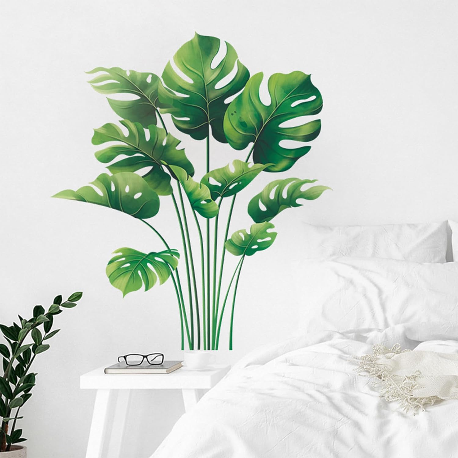 Amazon.com: Monstera Leaf Tropical Plants Wall Stickers Vinyl Decal ...