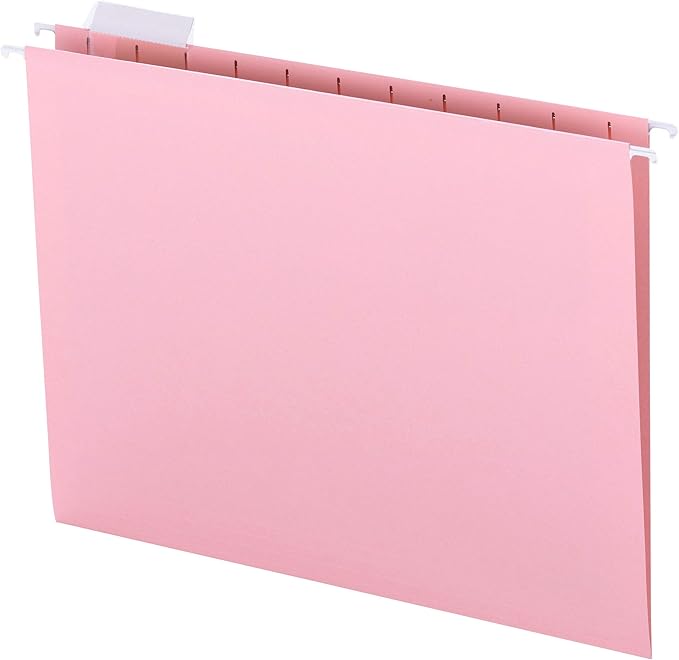 Smead Colored Hanging File Folder with Tab, 1/5-Cut Adjustable Tab ...