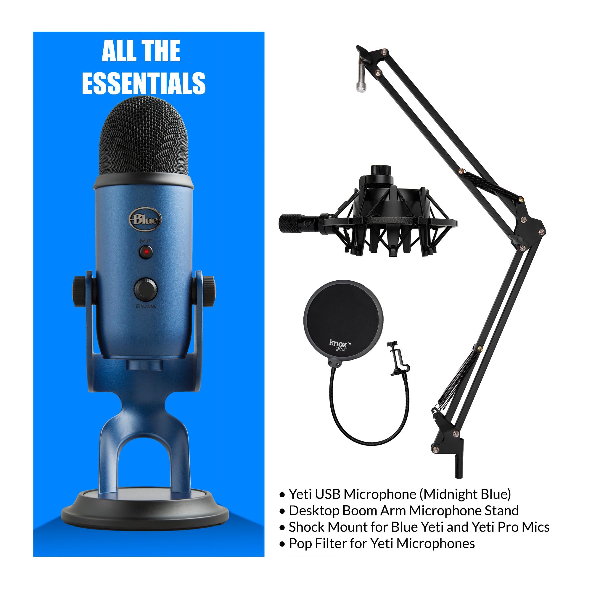 Snapklik.com : Blue Microphones Yeti USB Microphone (Midnight Blue)