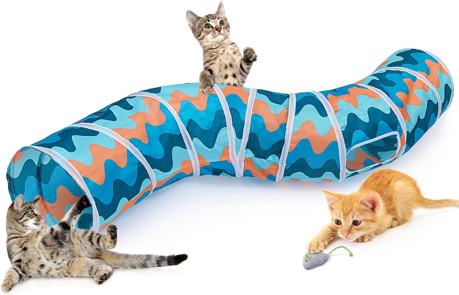 Amazon.com: Cat Tunnel Bed, Bienbee Cat Tunnel 2 in1 S-Shape Foldable ...
