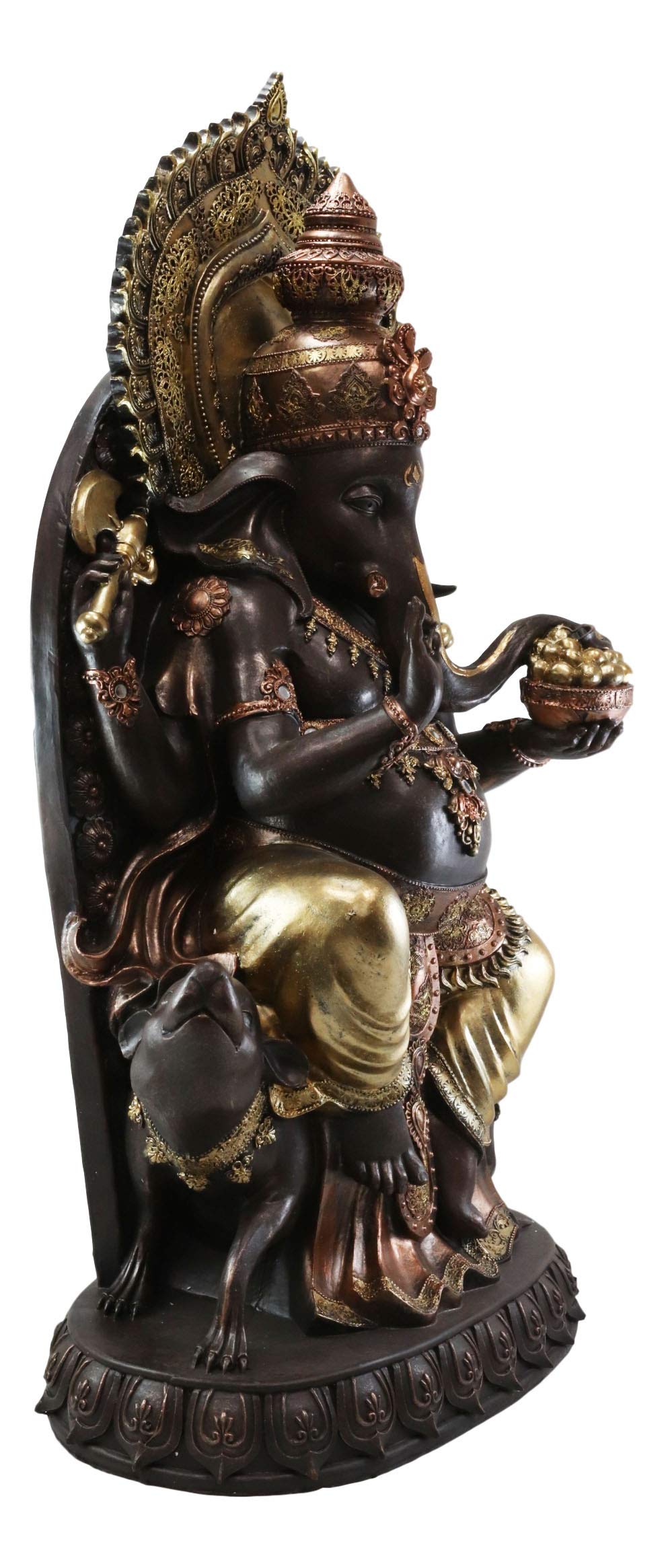 Buy Ebros 34" Tall Large Hindu God Nritya Ganesha Chaturthi Sitting On ...