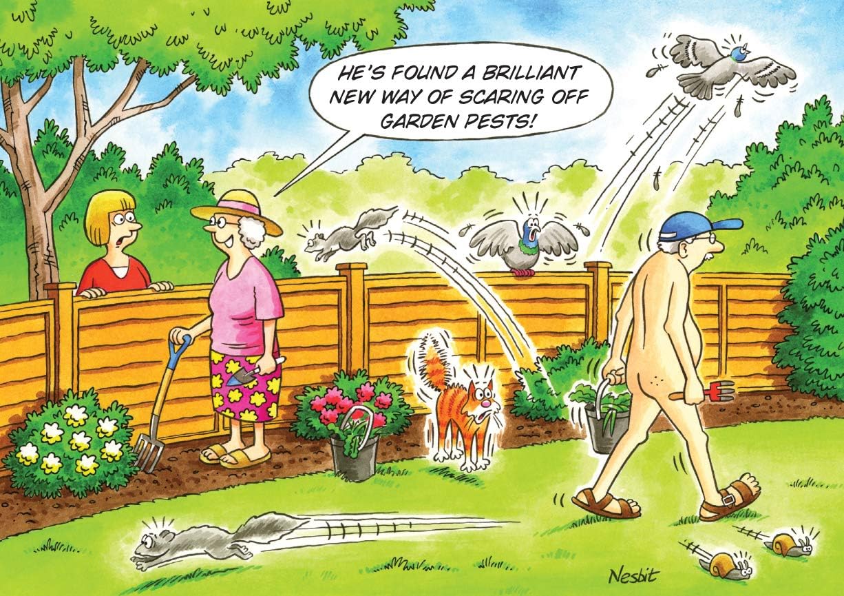 Garden Pest Control Funny Humourous Birthday Card The Funny Side Of ...