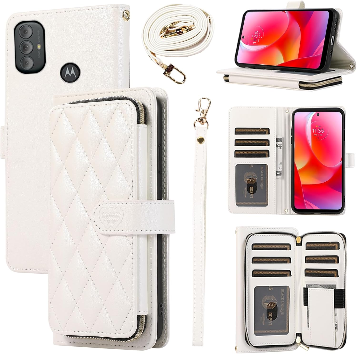 Amazon.com: Furiet Argyle Wallet Case for Motorola Moto G Power 2022 ...