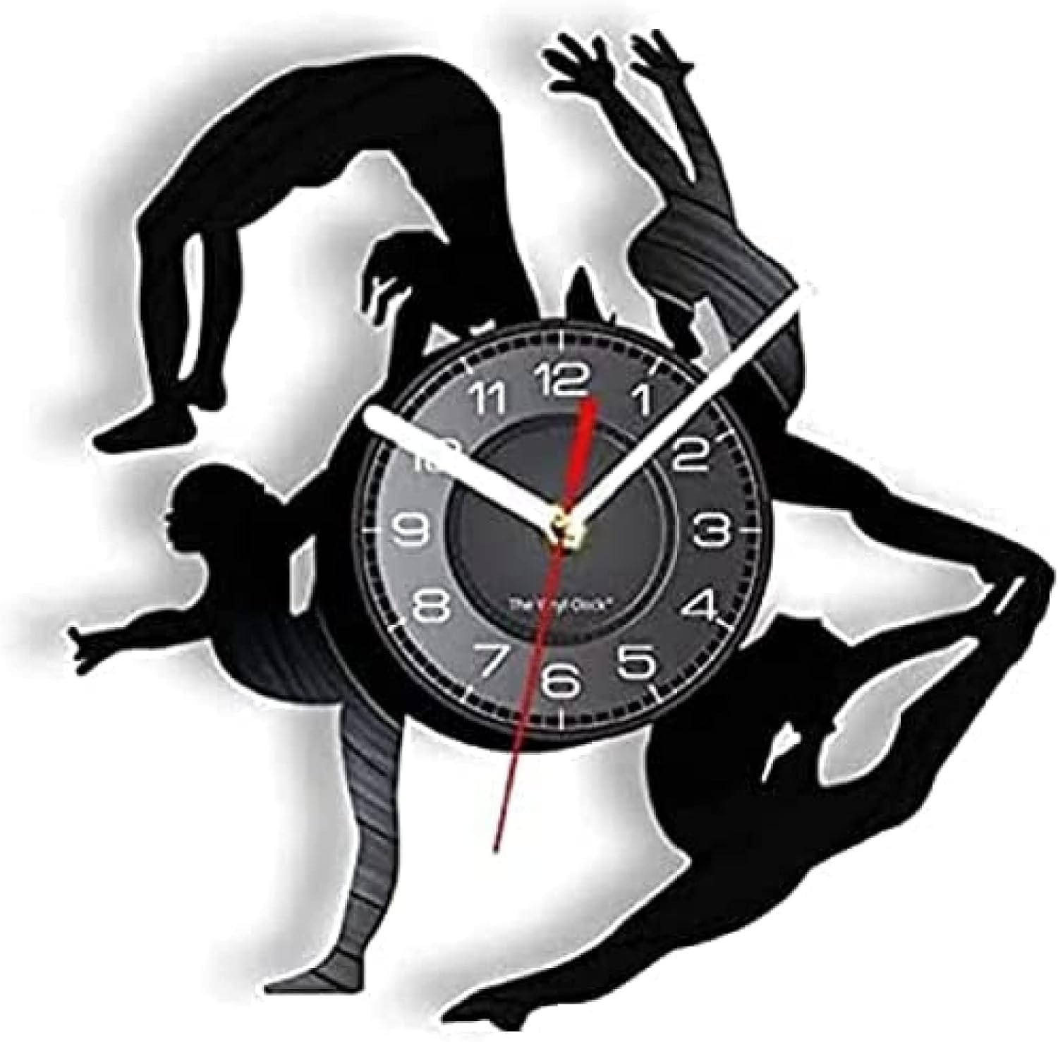 Wall Clock Kitchen Clocks 30cm Gymnastics Girl Silhouettes Wall Clock ...