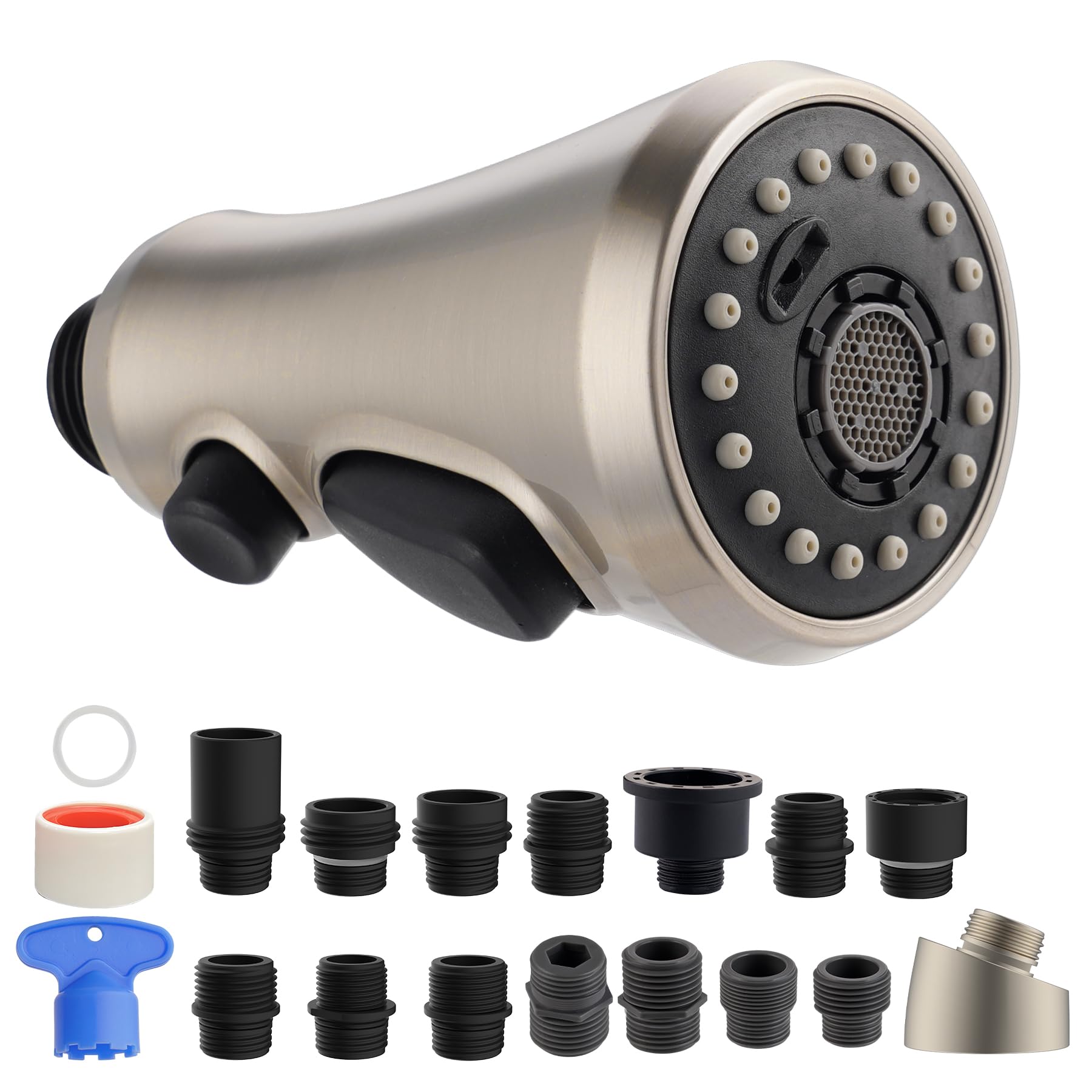 Amazon.com: Hibbent Pull Down Kitchen Faucet Head Replacement, 3 ...