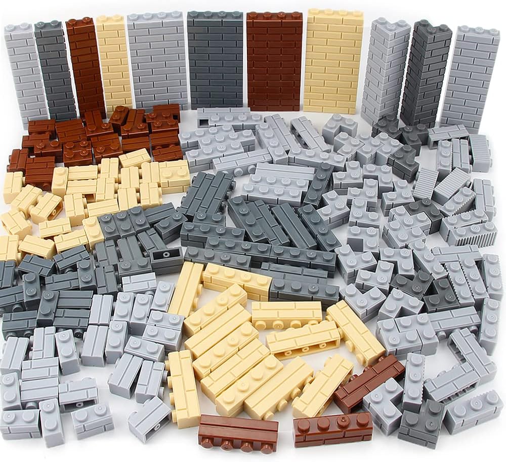 Amazon.com: Feleph 260 Pieces Masonry Profile Bricks Set Multicolor ...