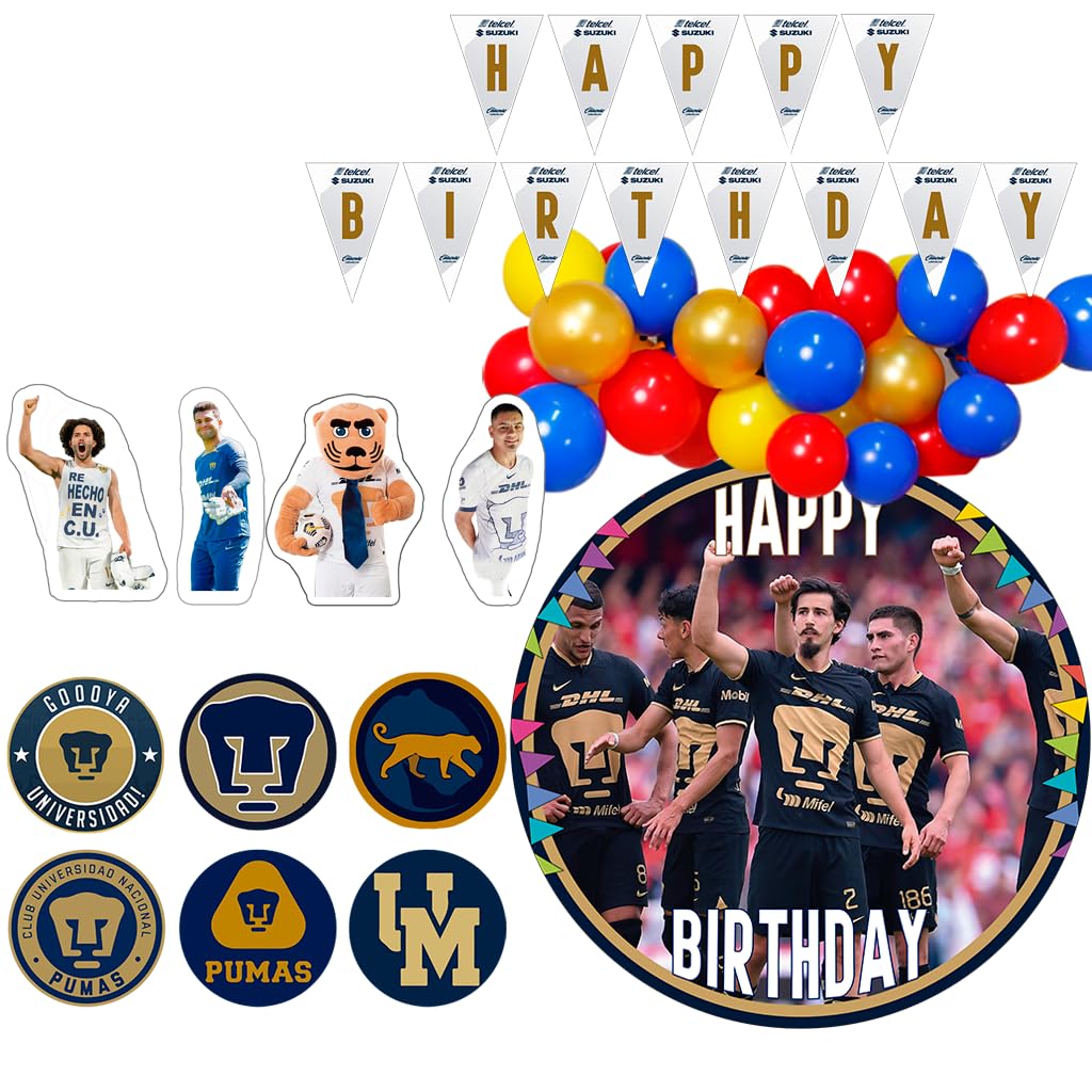 Kit de Suministros Pumas Unam Decoracion Set de Globos para Fiesta tipo ...