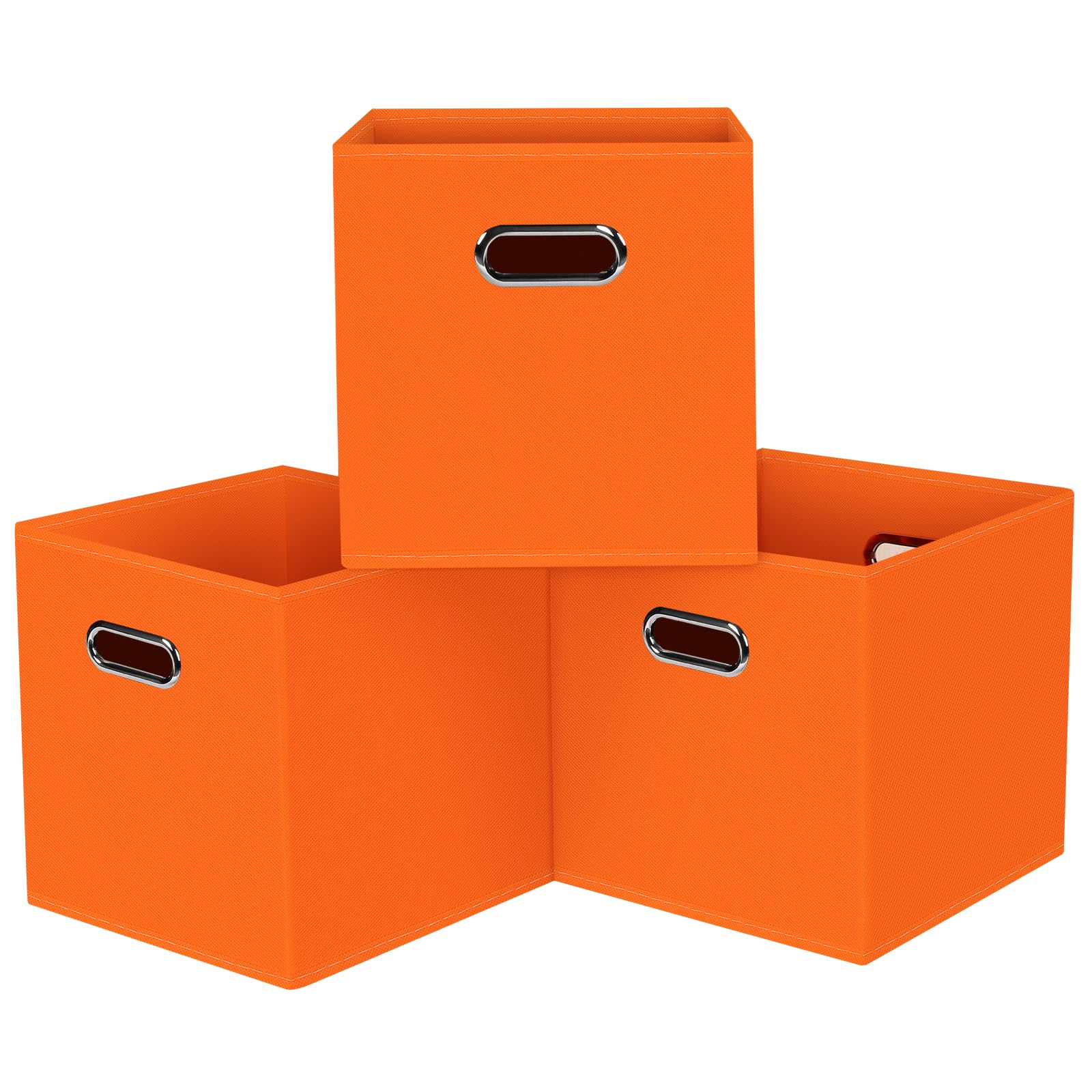 Amazon.com - HEAYEEG Black Foldable Storage Cubes Bins, Fabric Storage ...